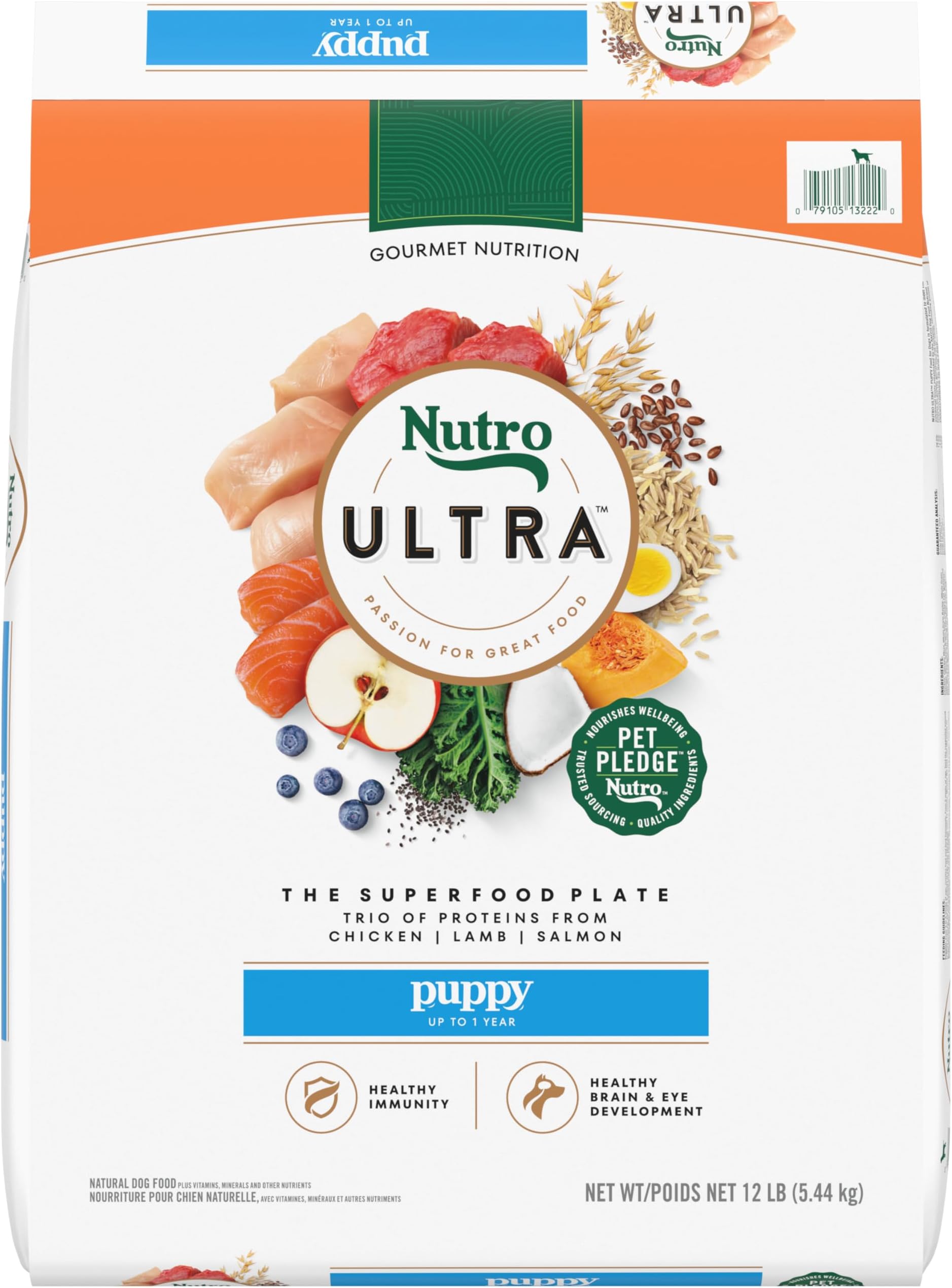 Amazon.com: NUTRO MAX Large Breed Puppy Recipe Dry Dog Food With Farm ...