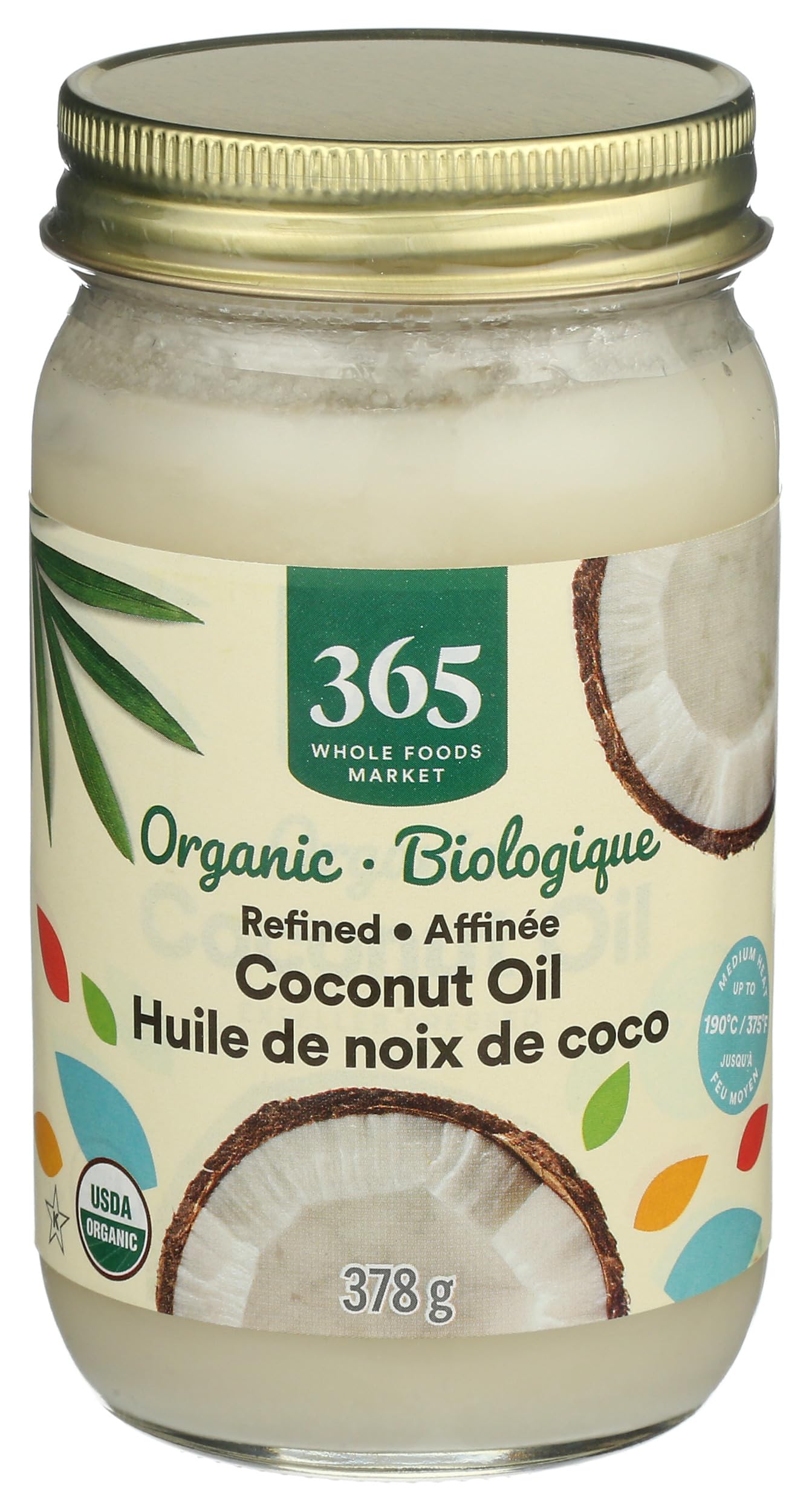 Amazon.com : 365 by Whole Foods Market, Organic Refined Coconut Oil, 14 ...