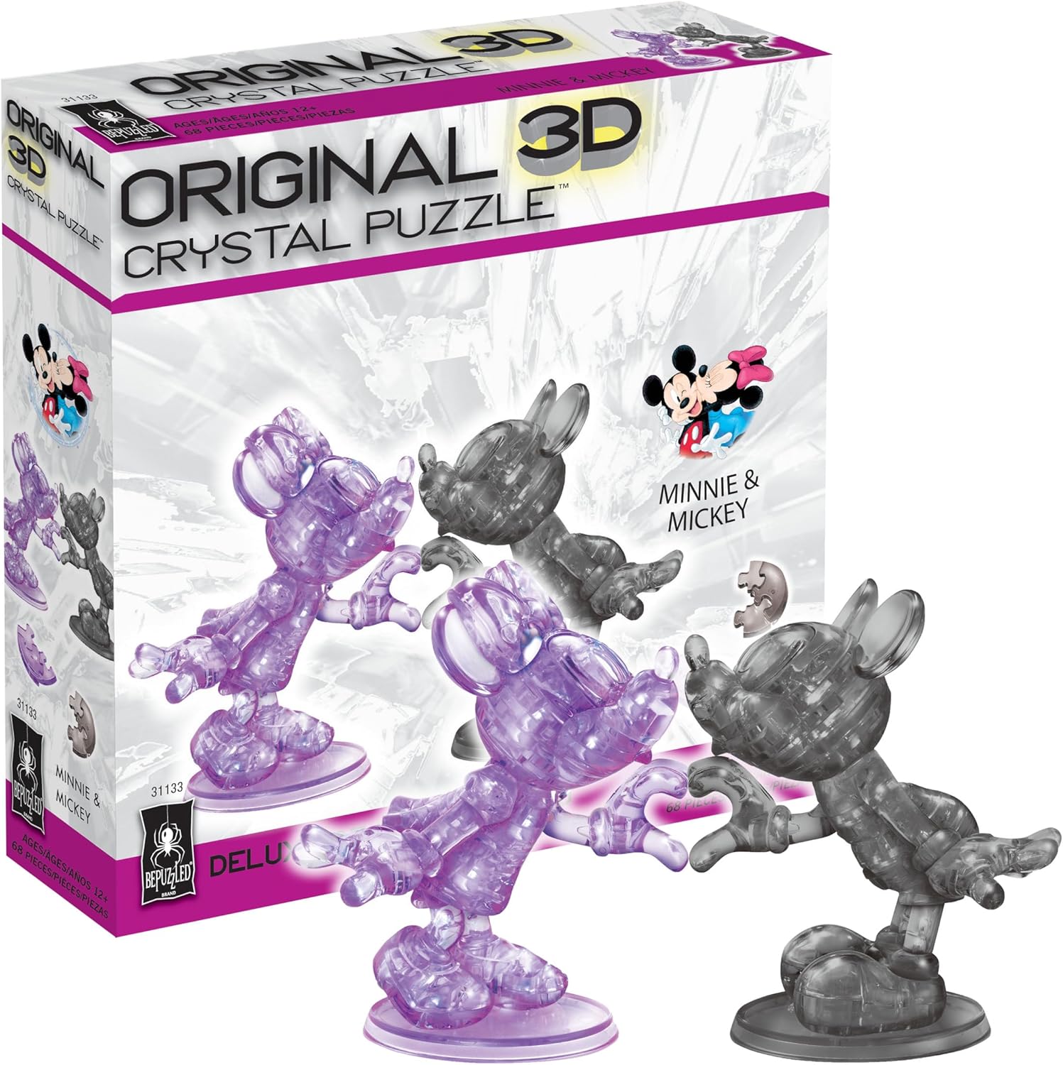 Amazon.com: Disney Minnie and Mickey Mouse Heart Deluxe Original 3D ...