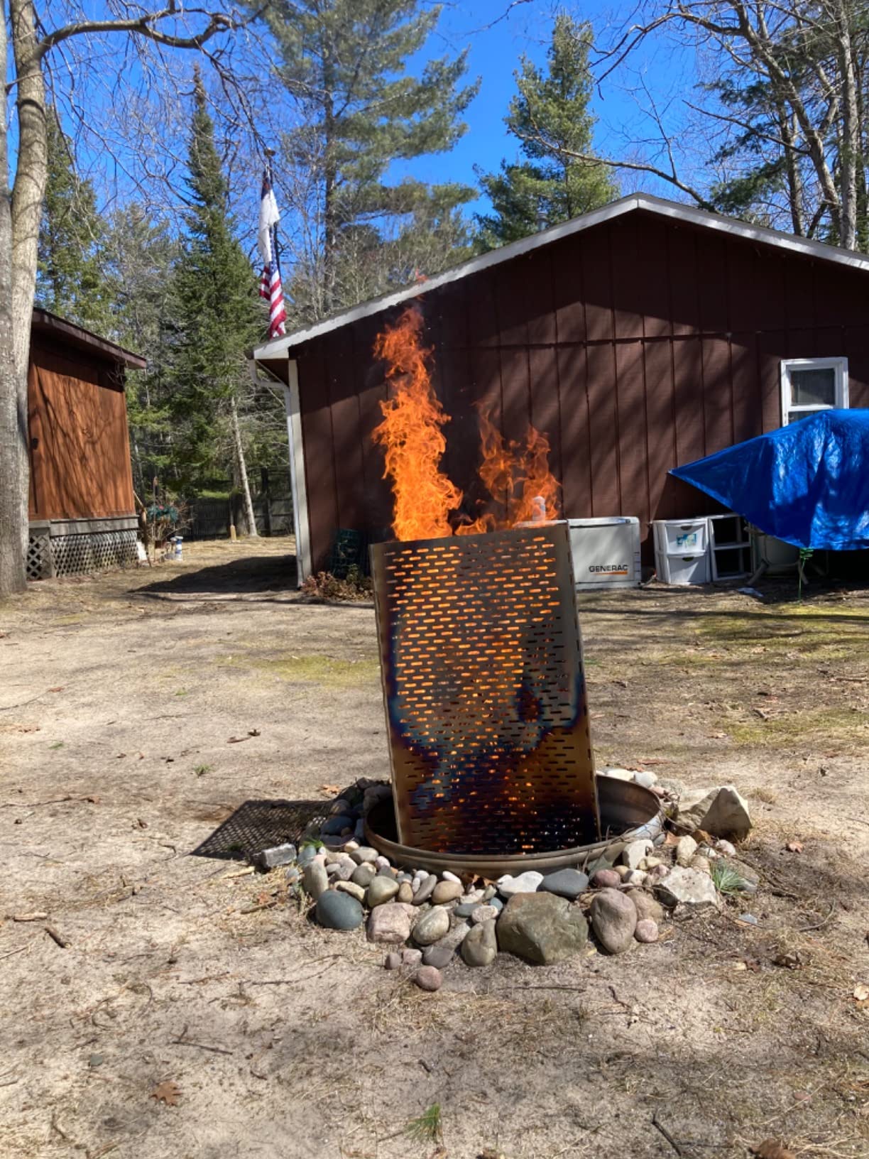 Amazon.com: Buffalo Tools FCAGE Safeburn Fire Cage 42Inx22In, Silver ...