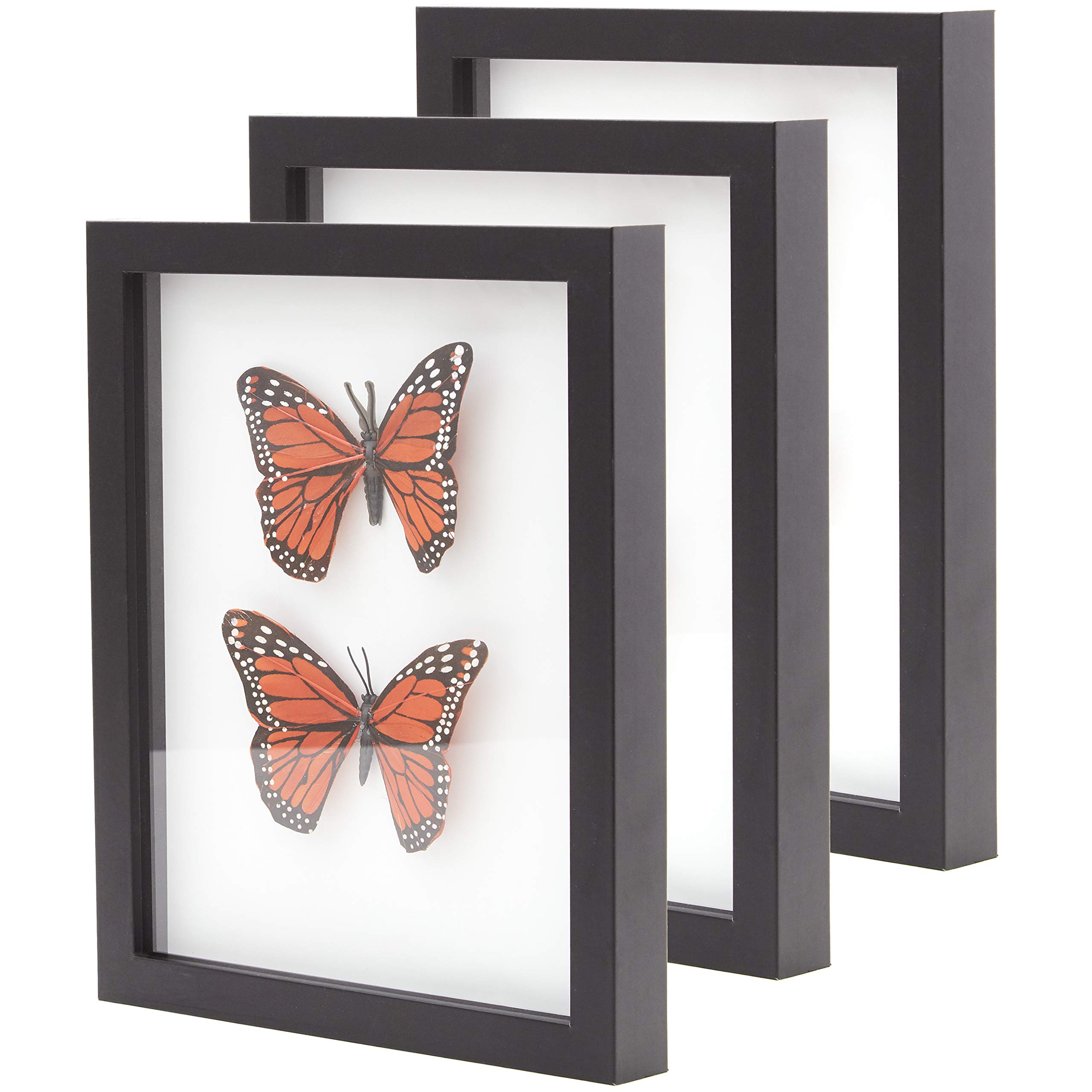 Amazon.com - Super-Sturdy, Real Wood 8x10 Shadow Box Frame 3pk. Genuine ...