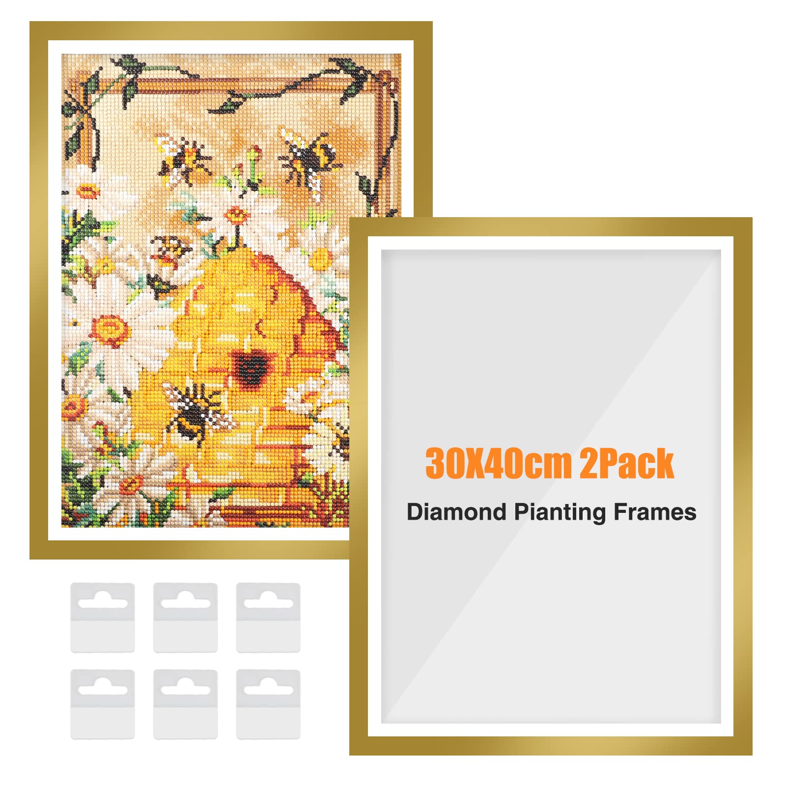 Amazon.com: NAIMOER Upgraded 2Pack Diamond Art Frames, Frames for ...