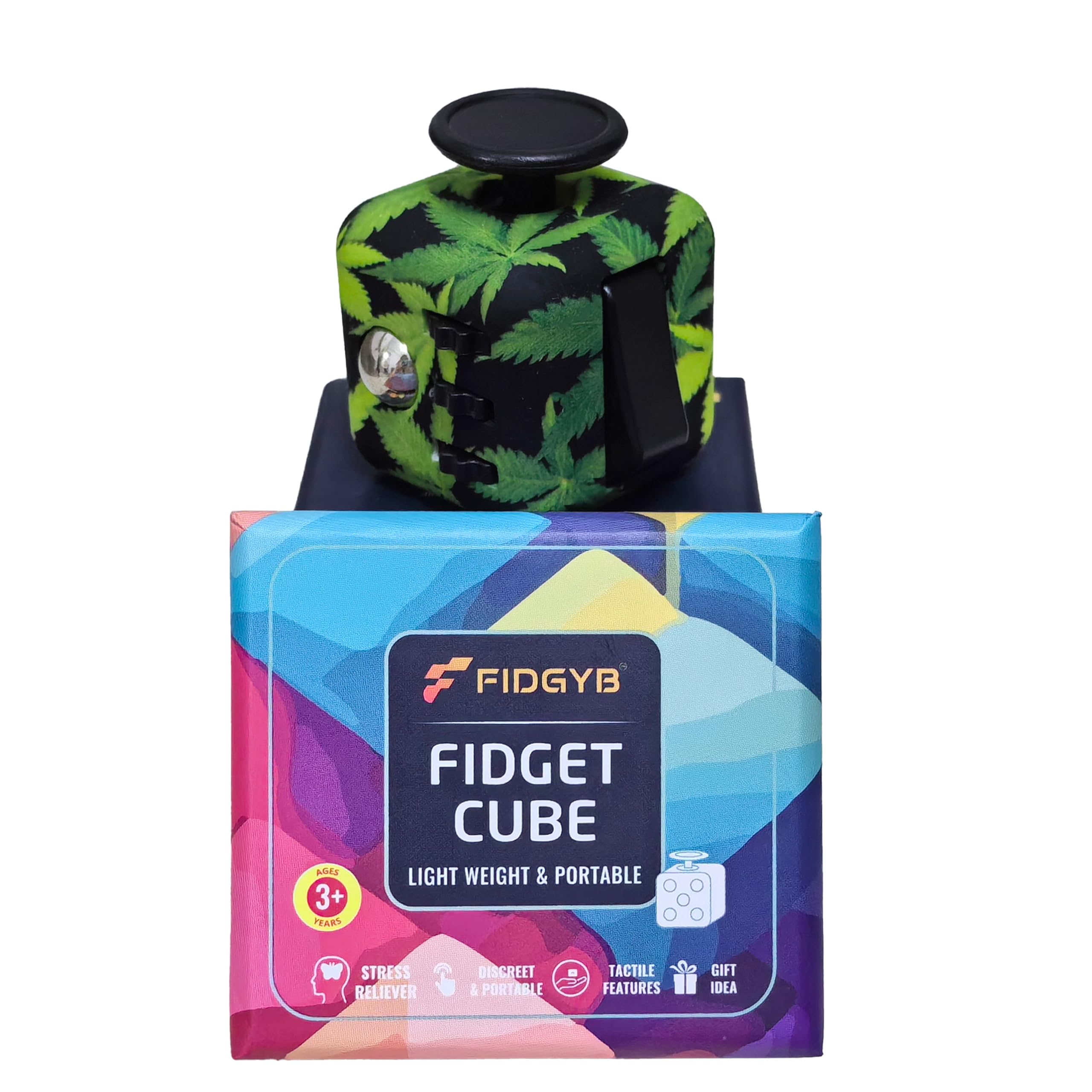 Amazon.com: FIDGYB Cube Fidget Stress Relief Toy for Adults & Kids ...