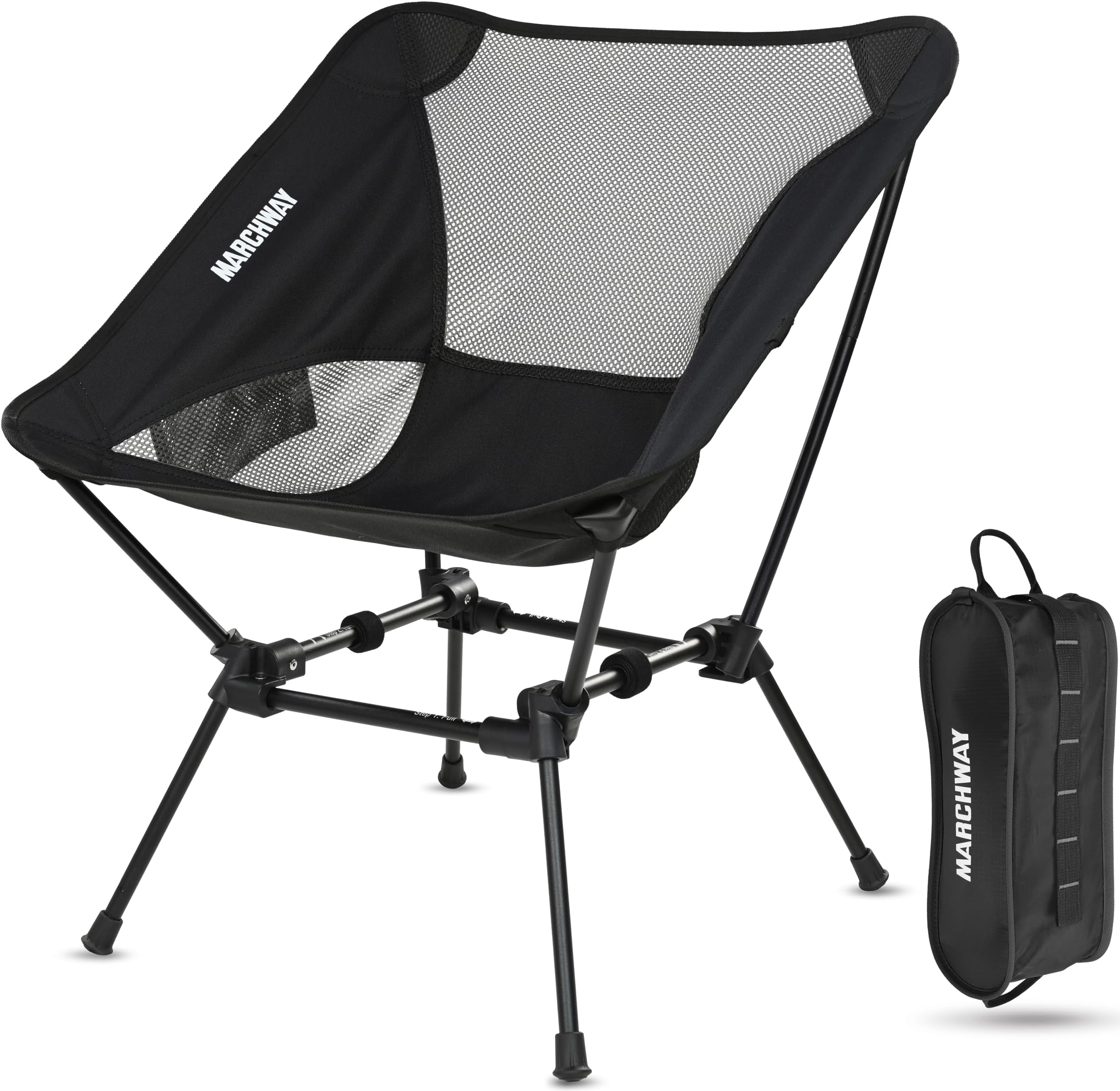 Amazon.com: 2 Pack Portable Camping Chair Backpacking Chair ...