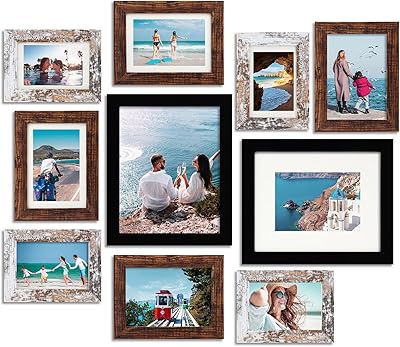Amazon.com - Giftgarden Multi Black Picture Frames with Mat for ...