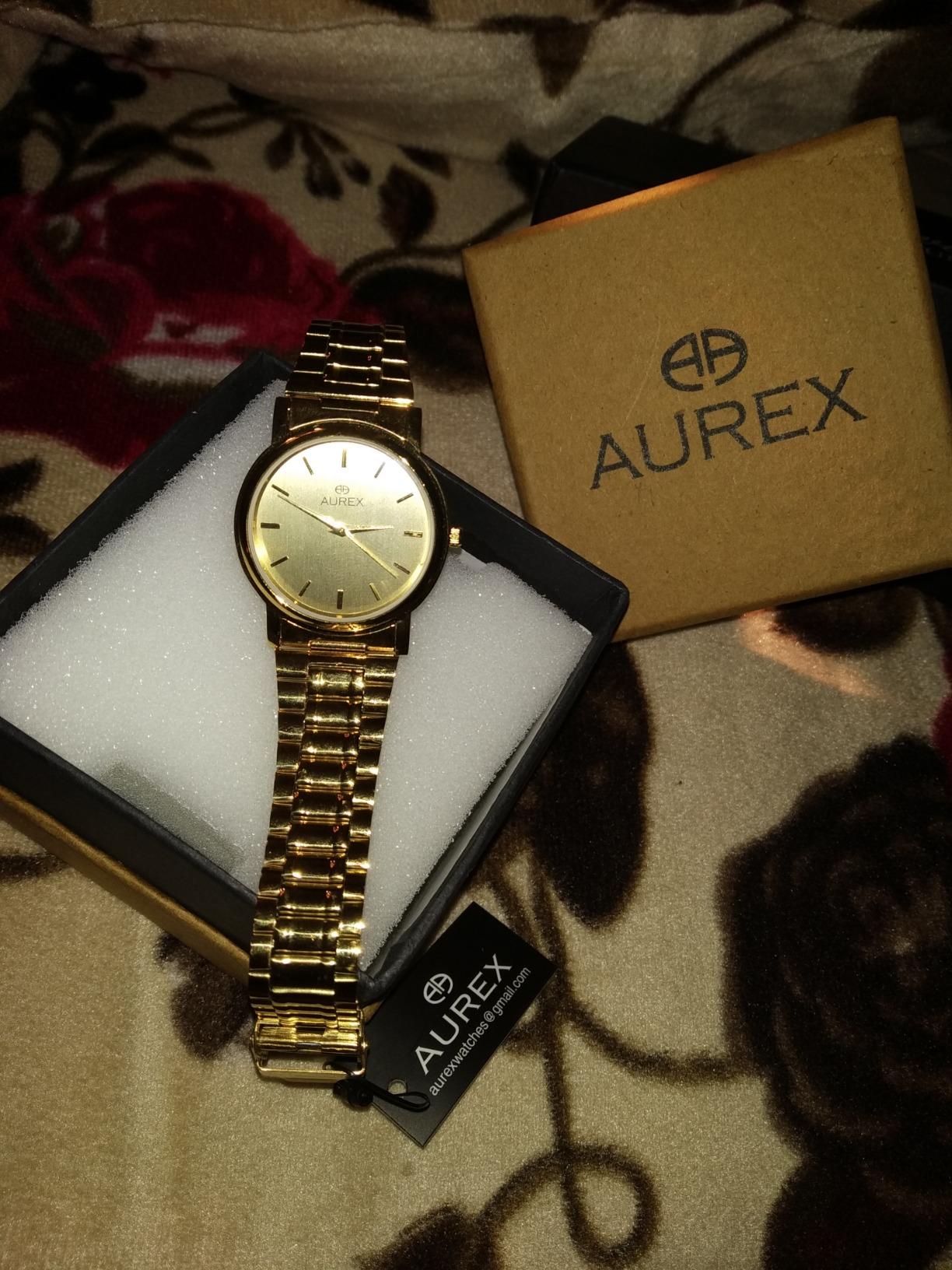 AUREX Analogue Men's Watch (Gold Dial) : Amazon.in: Watches