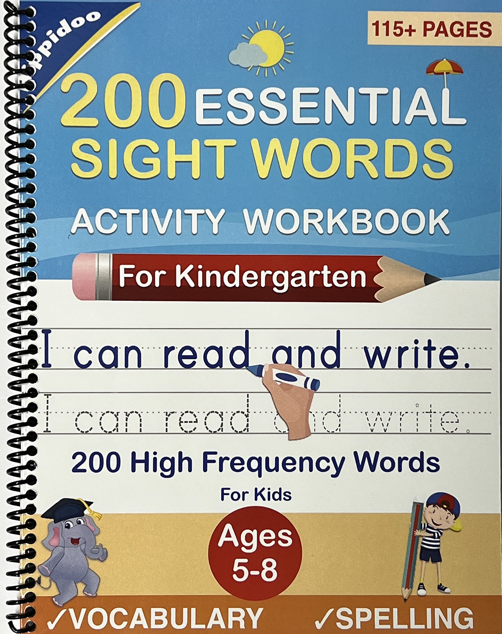 200 Essential Sight Words for Kids Learning to Write and Read: Activity ...