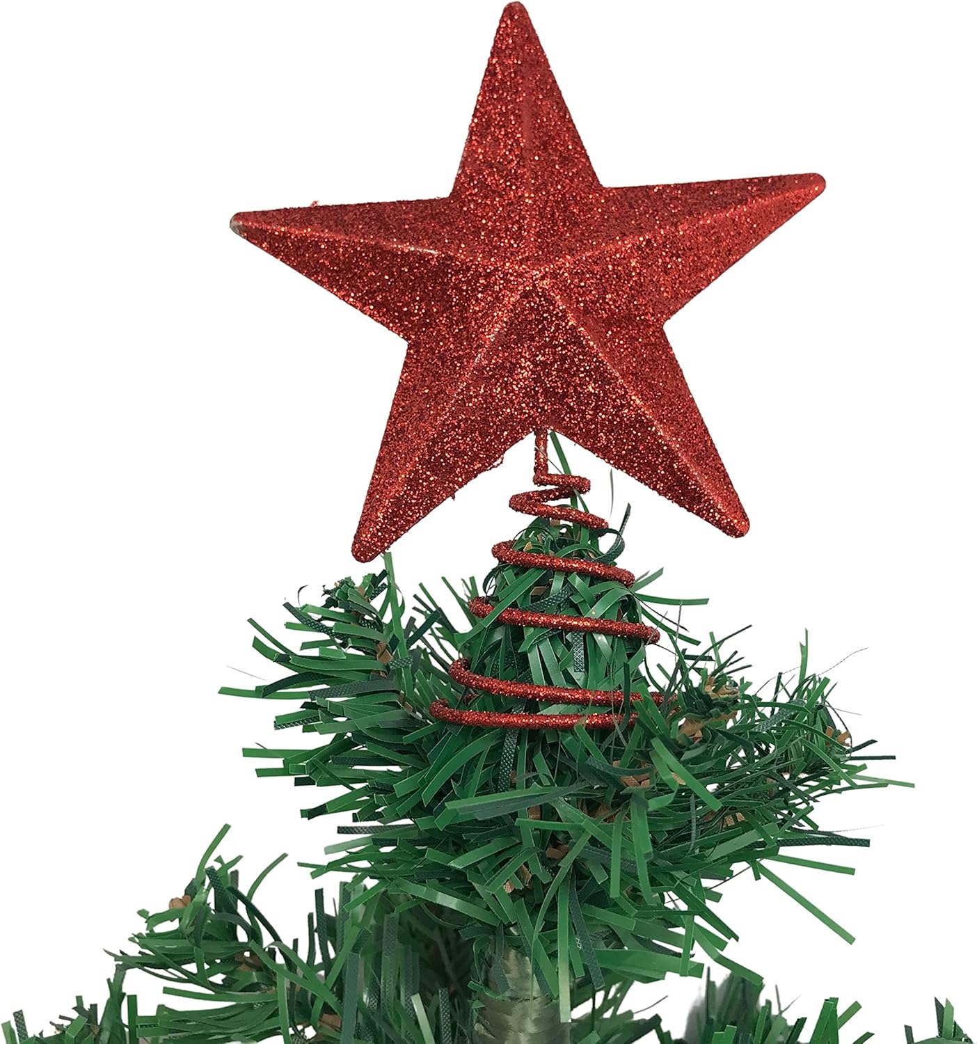 Buy PEPPERLONELY Miniature Glitter Star Tree Topper Christmas ...