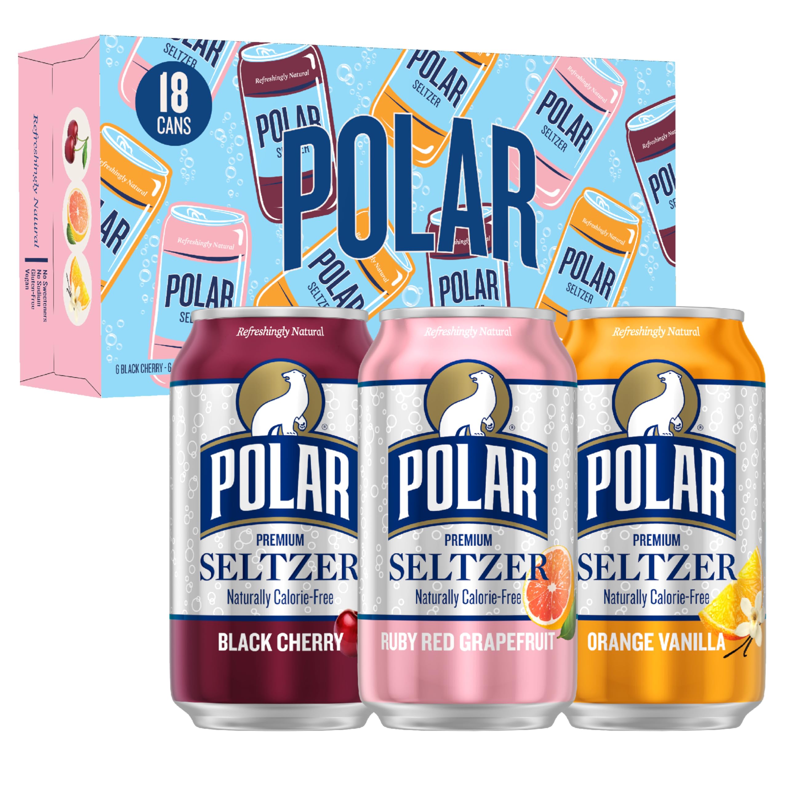 Snapklik.com : Polar Seltzer Water Crowd Pleaser Variety Pack