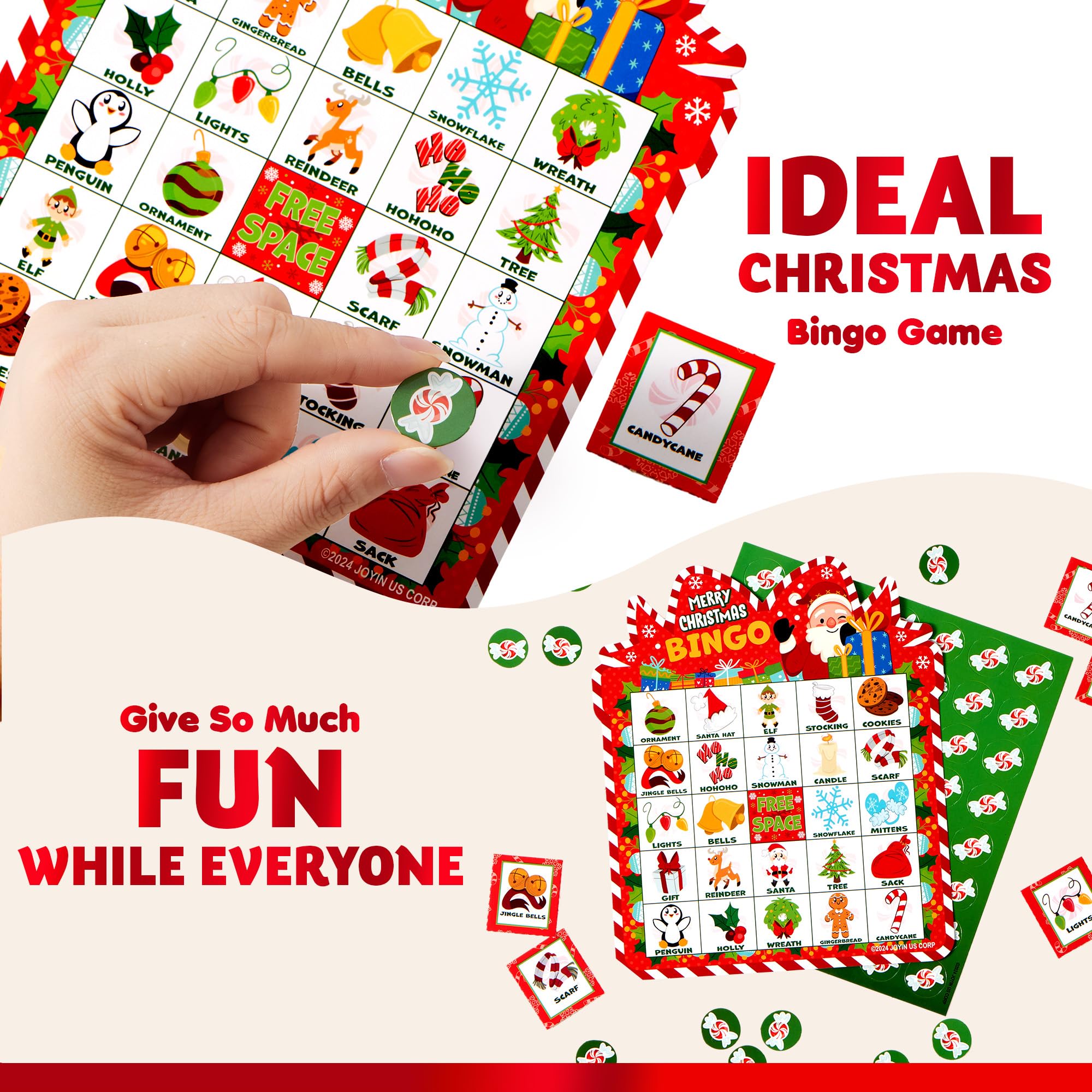 Snapklik.com : 30 Players Christmas Bingo Cards, Xmas Bingo Game For ...