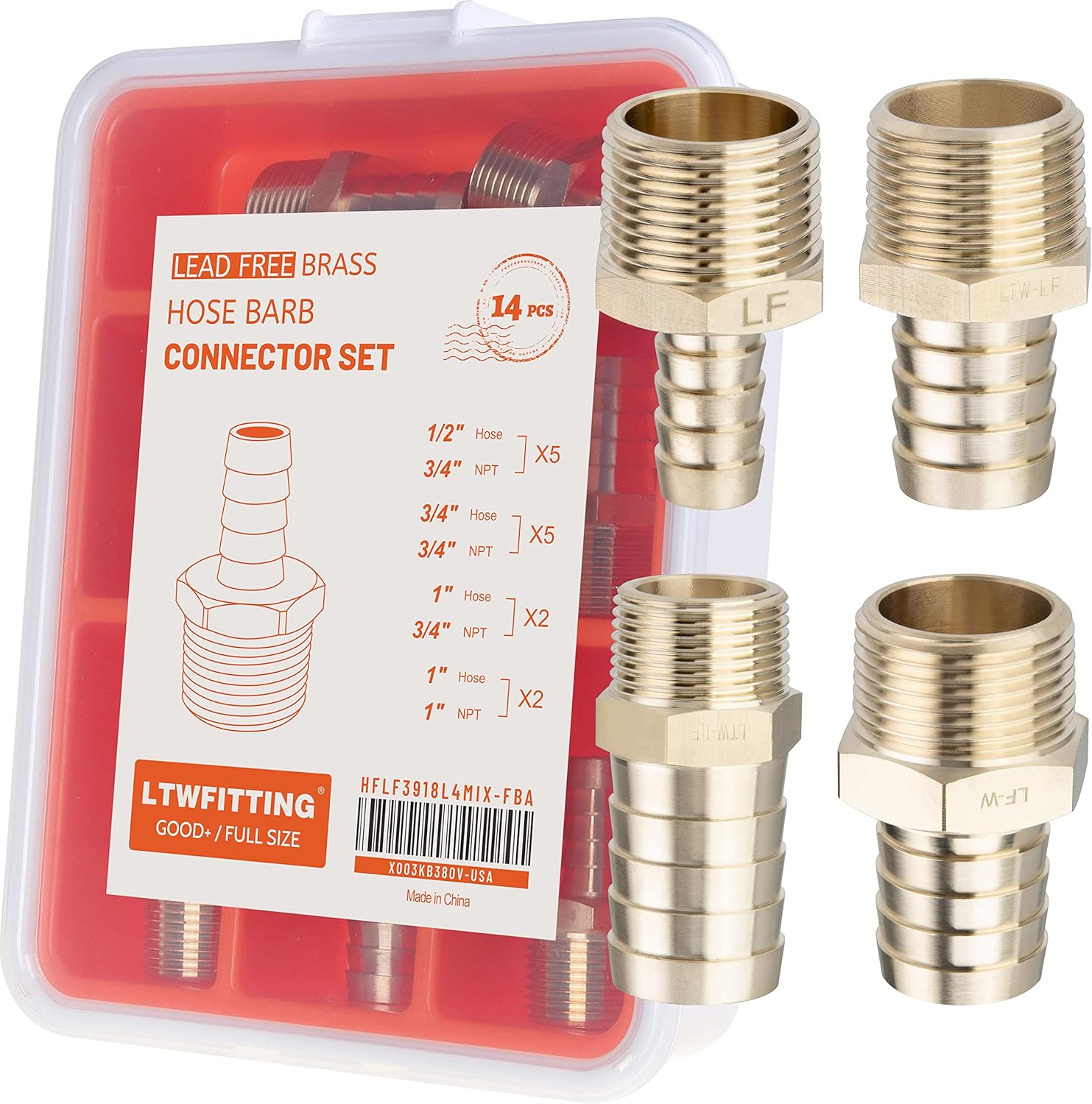 Amazon.com: LTWFITTING Assortment Kit Hose ID (1/2-Inch to 1-Inch) x (3 ...