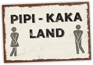 Elegantes Pipi Kaka Land Schild Fotos