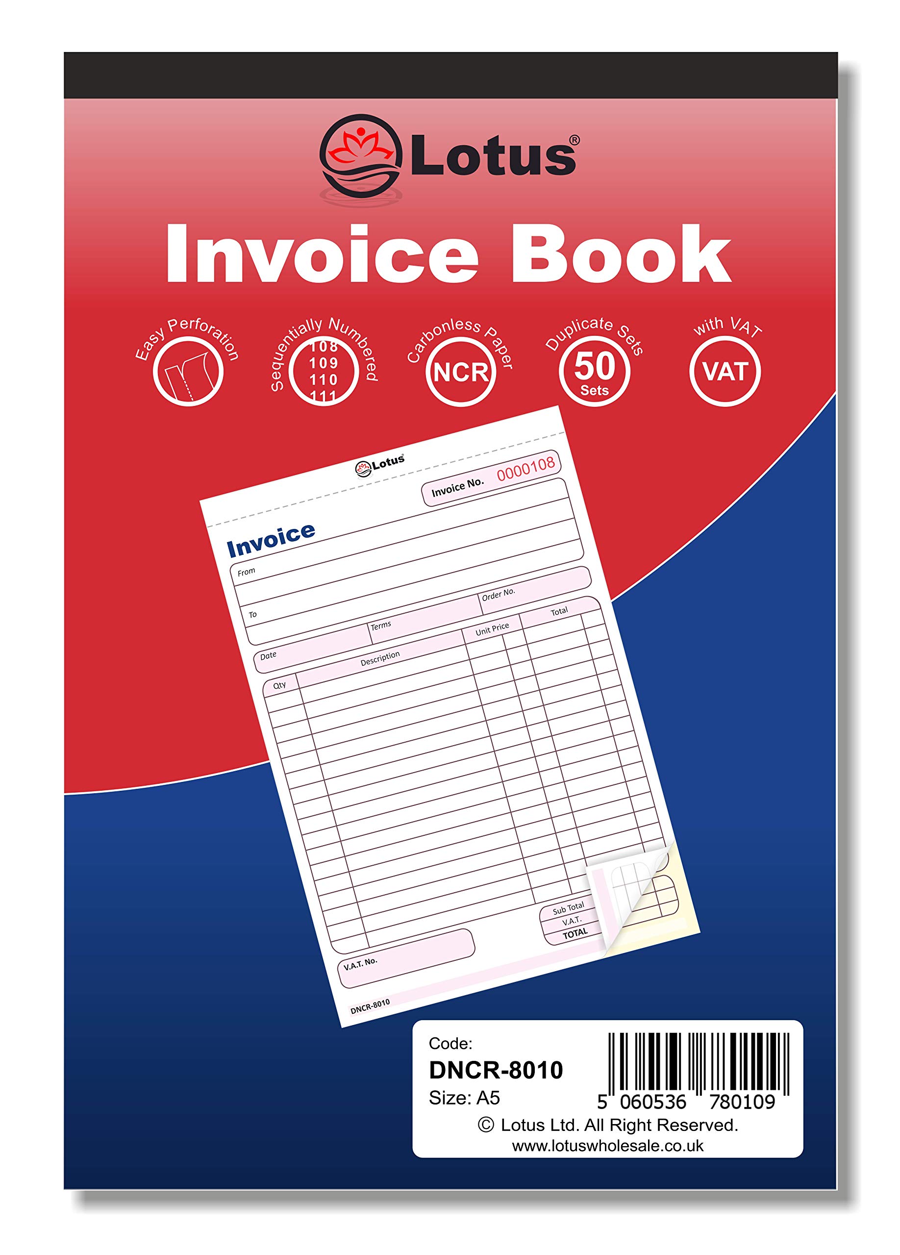 Duplicate Invoice Book NCR, A5 (143 x 210mm), Invoice Book Duplicate, 2 ...