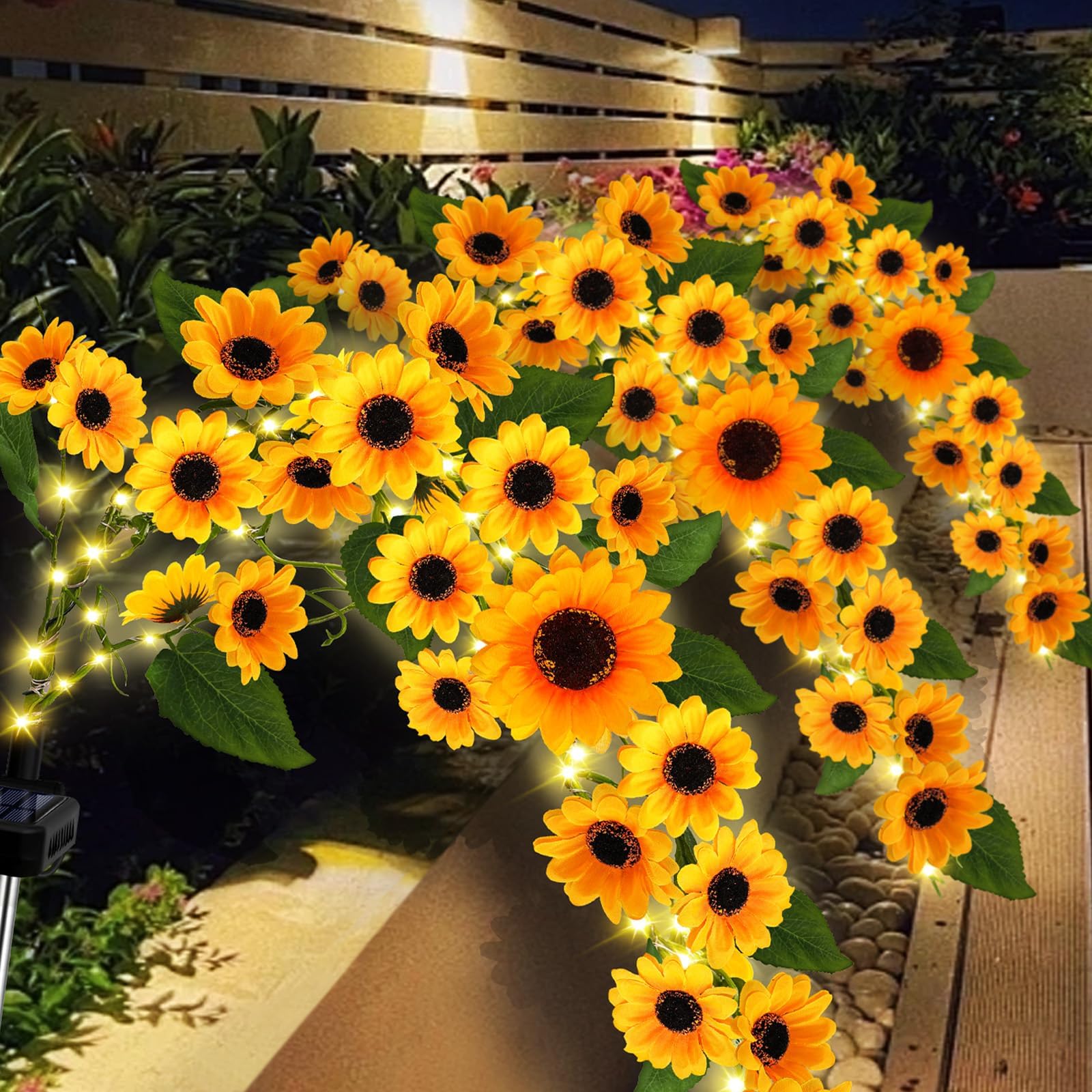 Solar Flowers Outdoor Waterproof Decorative - 3 Pack Solar Garden ...