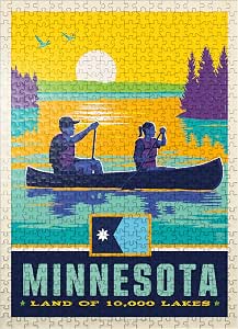 Amazon.com: MyPuzzle Minnesota: Land of 10,000 Lakes - Premium 500 ...