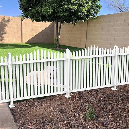 Amazon.com : ECOOPTS 36"H x 84"W Vinyl Picket Fence Panels White ...