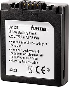 Hama Li-Ion Battery DP-021 For Panasonic (Equivalent to CGA-S002 ...