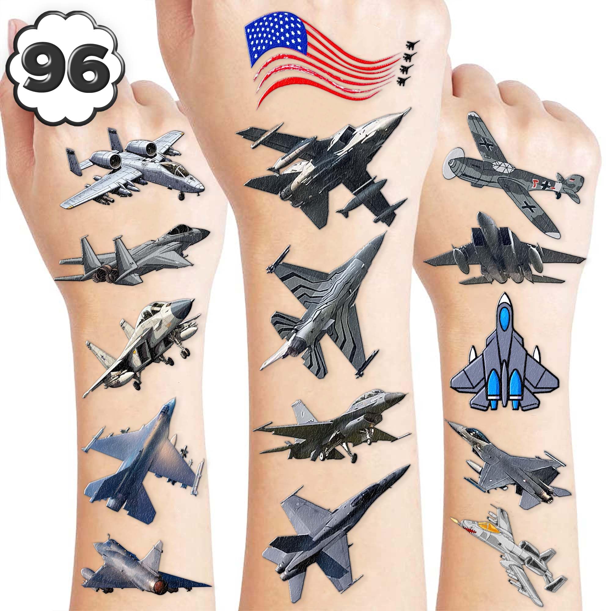 Amazon.com: Generic 113 PCS Jet Birthday Party Decorations Fighter Jet ...