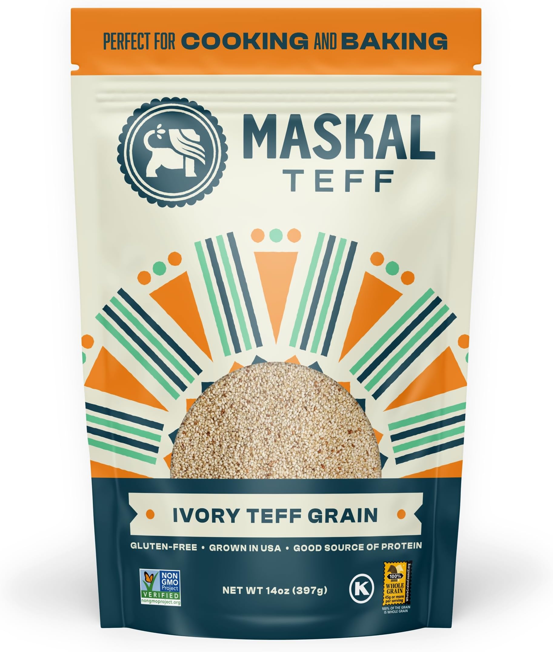 Amazon.com: Maskal Teff Ivory Teff Grain, 14 Ounce : Grocery & Gourmet Food