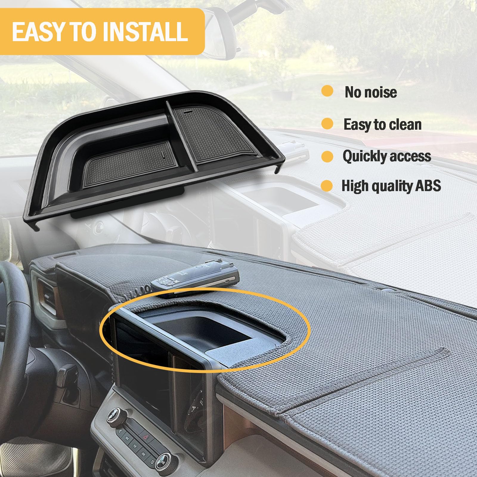 Snapklik.com : ANMOSVO Center Console Dash Tray For Maverick ...