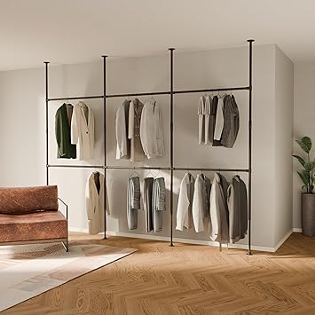 pamo Kledingstang in industrieel design - LOFT III - telescopisch ...