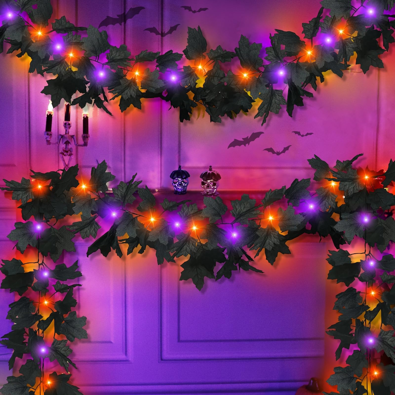 Amazon.com: 9 FT 72 LED Halloween Willow Vine Twig Garland, 8 Modes ...