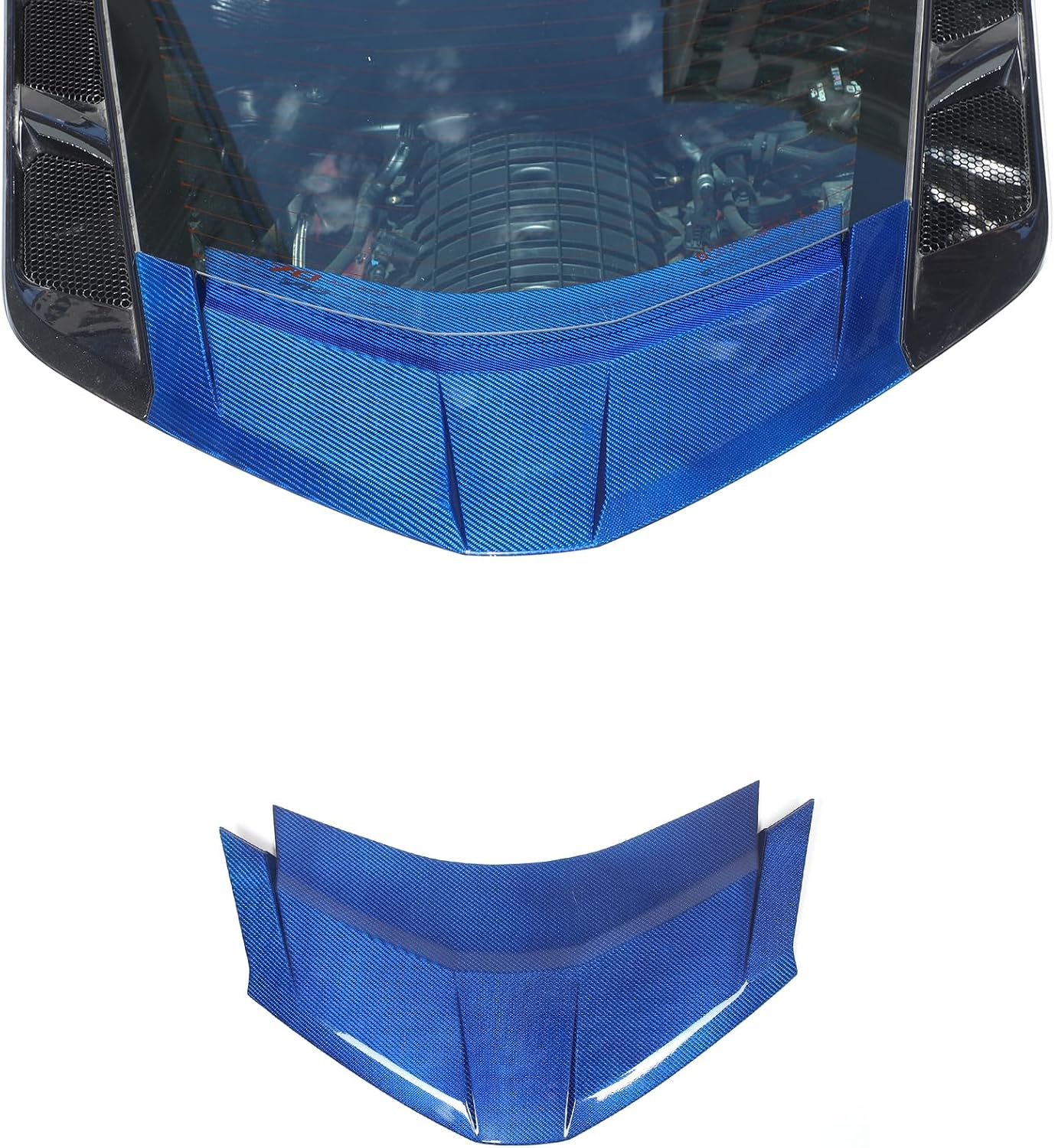 Amazon.com: Daeiclru Real Cabron Fiber Rear Lower Window Trim Hatch ...