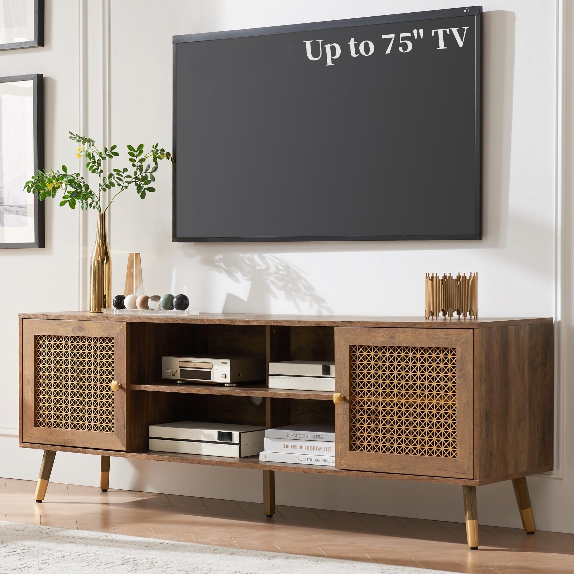 Amazon.com: JYED DECOR Modern Entertainment Center for TVs up to 75 ...