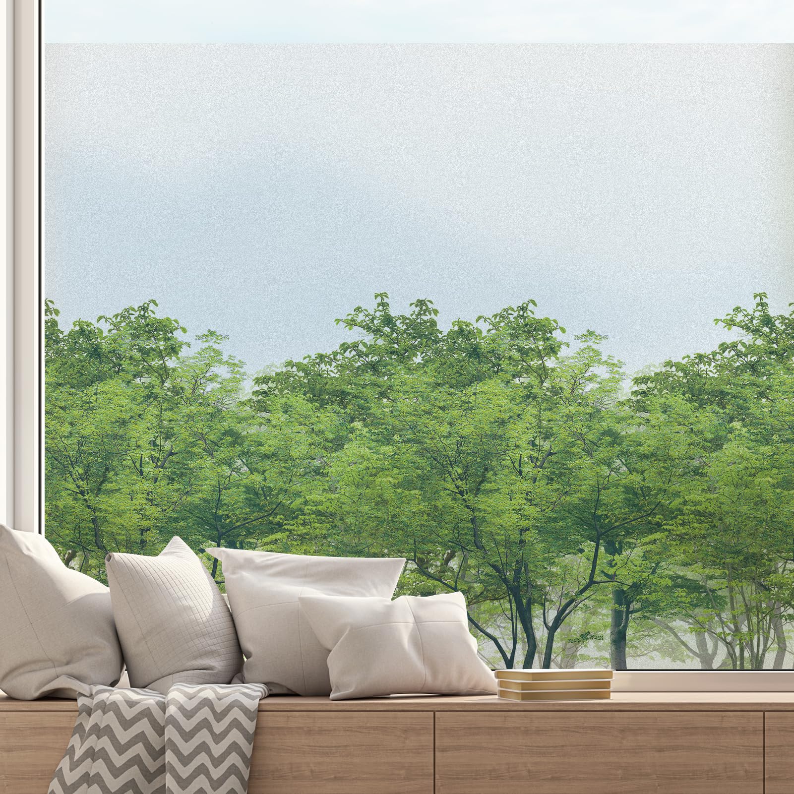 Amazon.com: MSUP Green Window Film Privacy Vinyl Realistic Forest ...