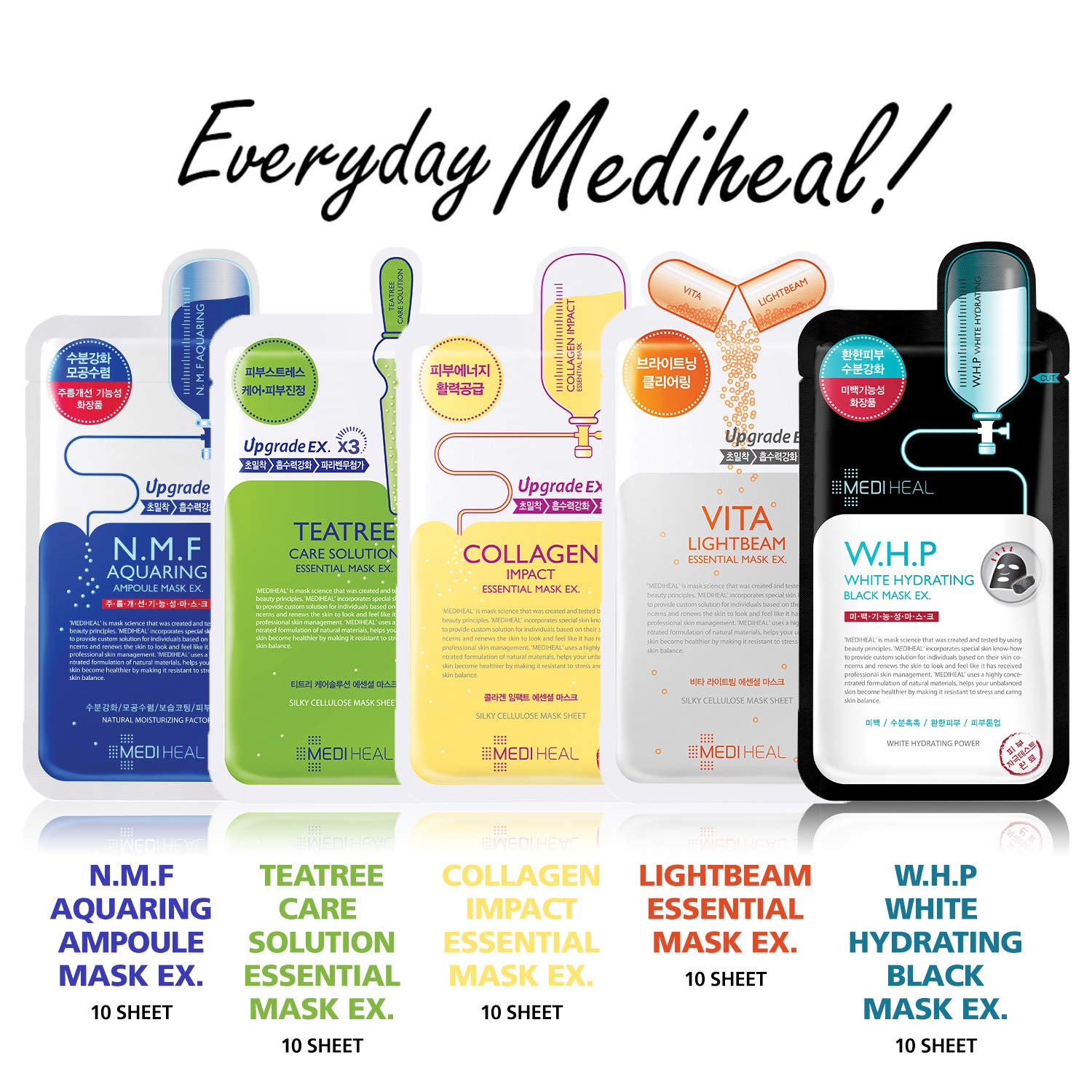 Mediheal Official Deluxe Set 5 Best Mask Sheet Combo Pack | Desertcart ...