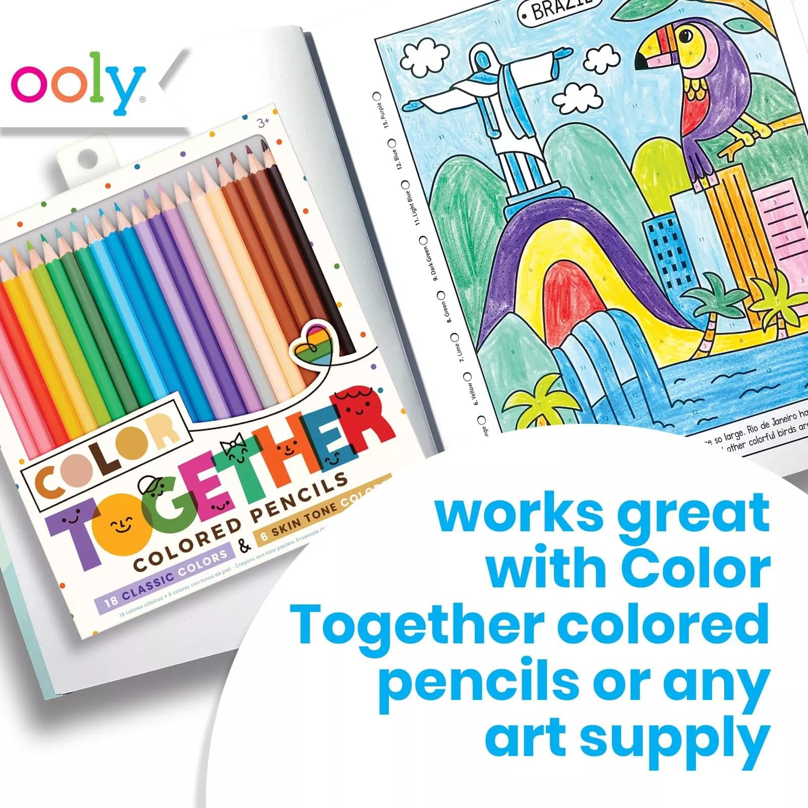 Snapklik.com : OOLY Color By Number Coloring Book, Includes 32 Pages