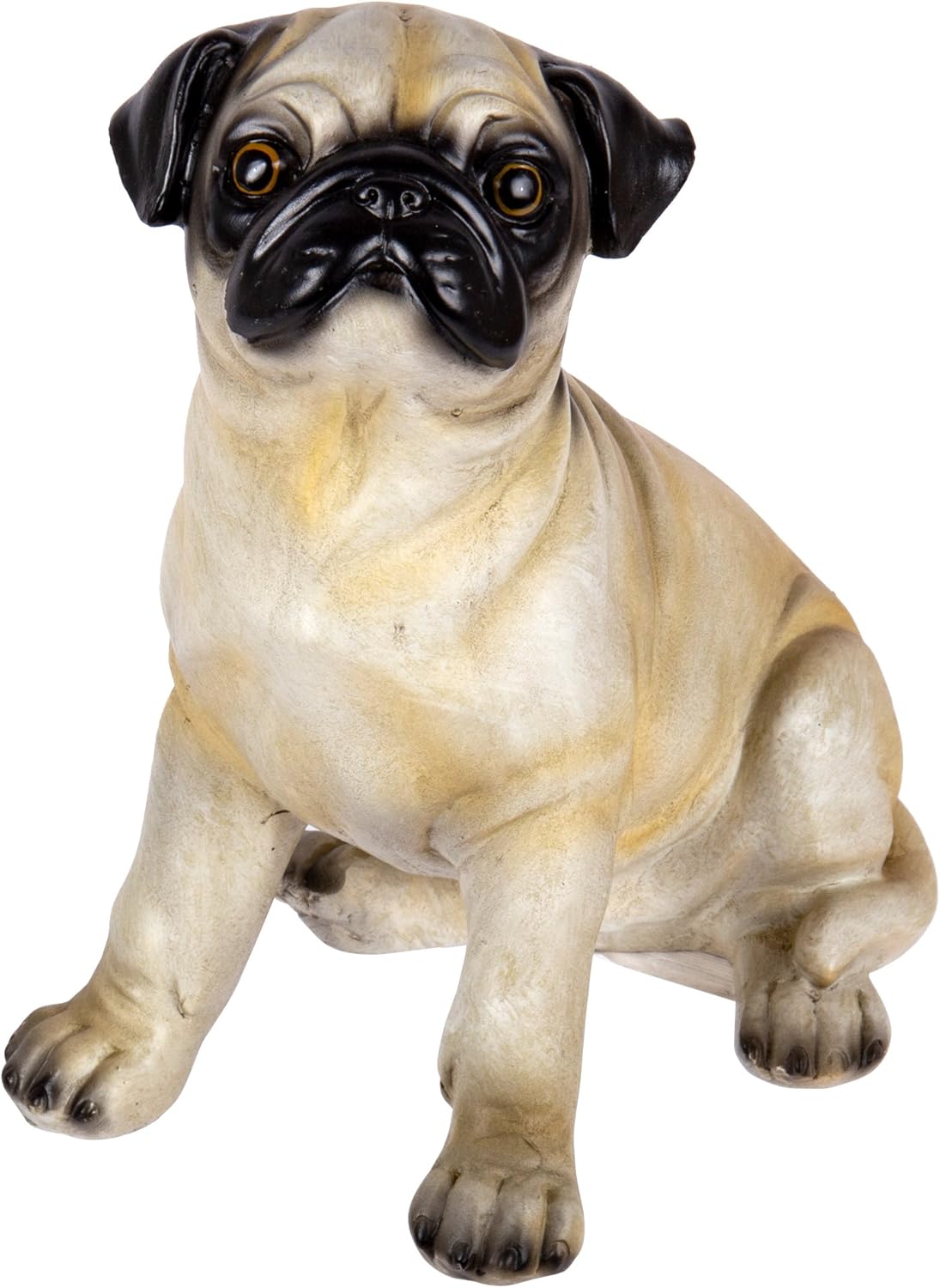 Amazon.com: era85 Unique Collectibles Polyresin Sitting Pug Dog ...