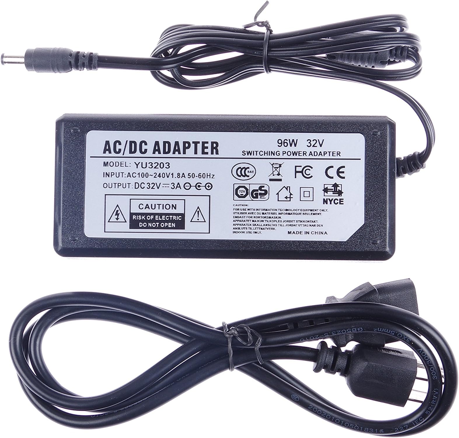 Amazon.com: COOLM AC 100-240V to DC 48V 2A Power Supply Adapter 48V 96W ...
