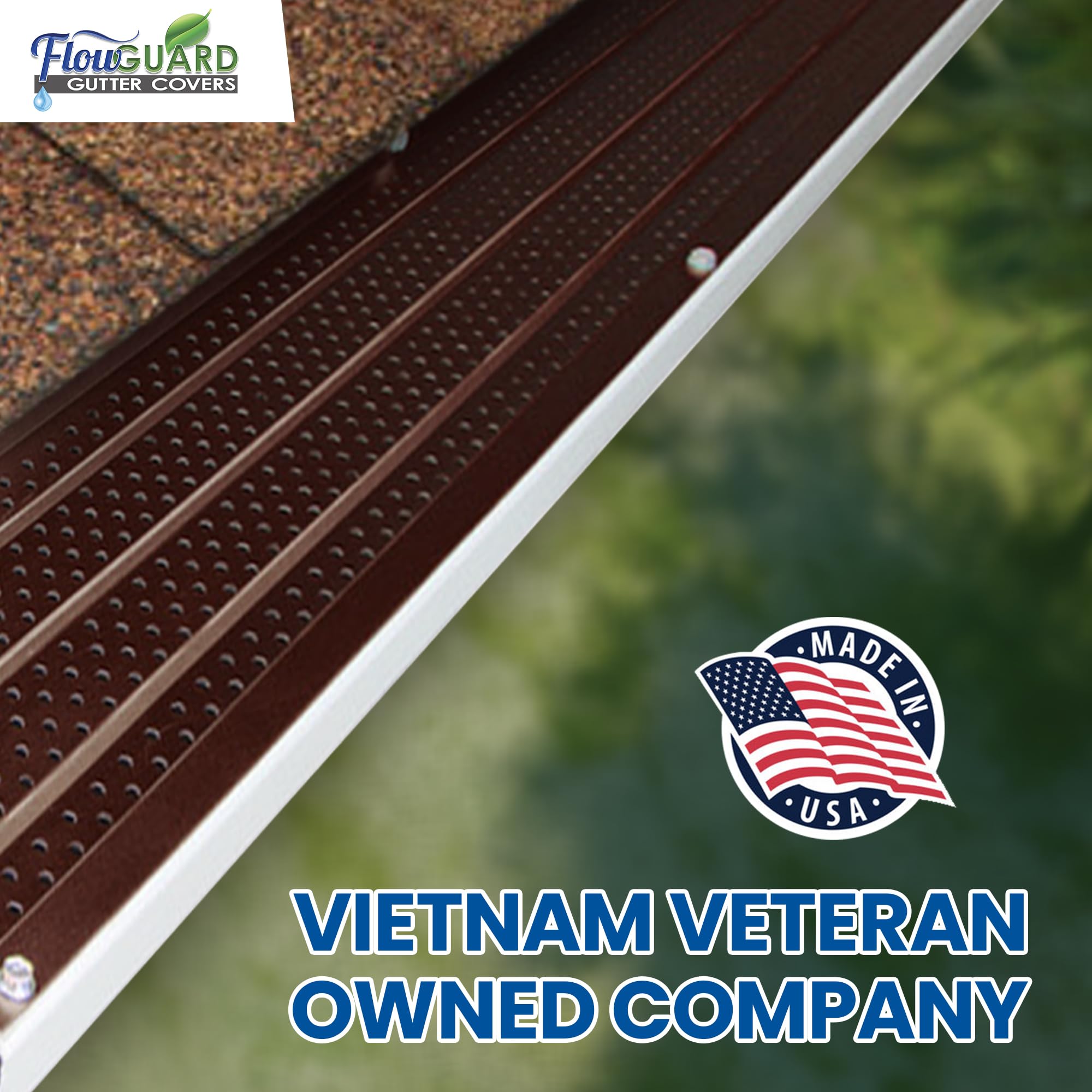 Snapklik.com : FlowGuard Premium 50-Year Gutter Cover System - Brown ...