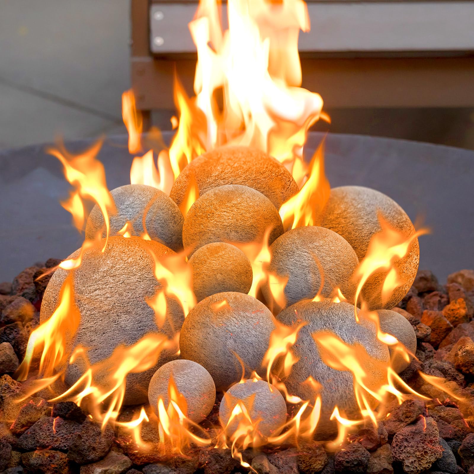 Ceramic Fire Pits 32'' Square Propane Fire Pit Table, Ceramic Tabletop
