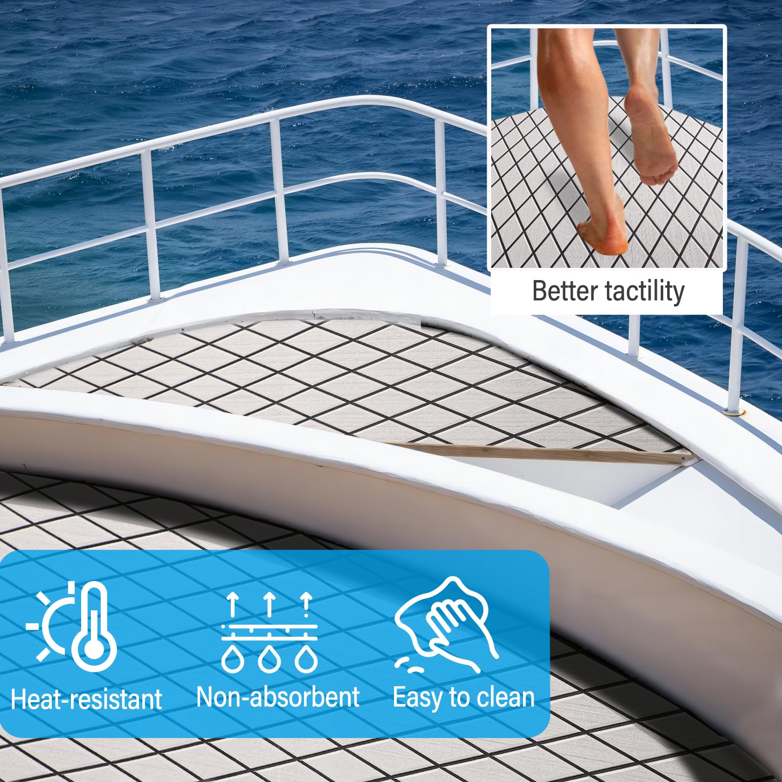 Snapklik.com : HZshark Boat Flooring EVA Foam Boat Decking Self ...