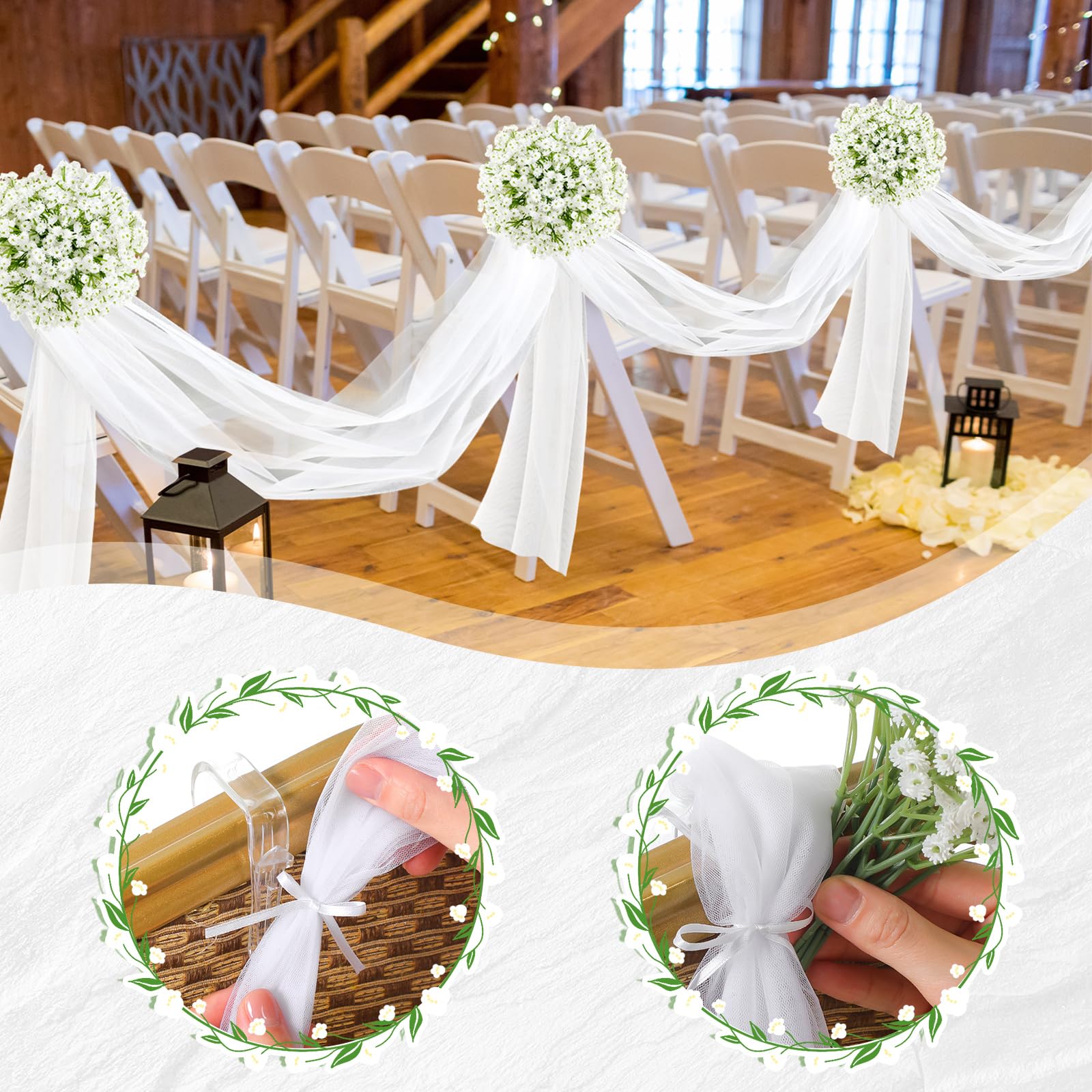 White Church Wedding Decor Amazon.com: 26 Sets Large White Pew Bows