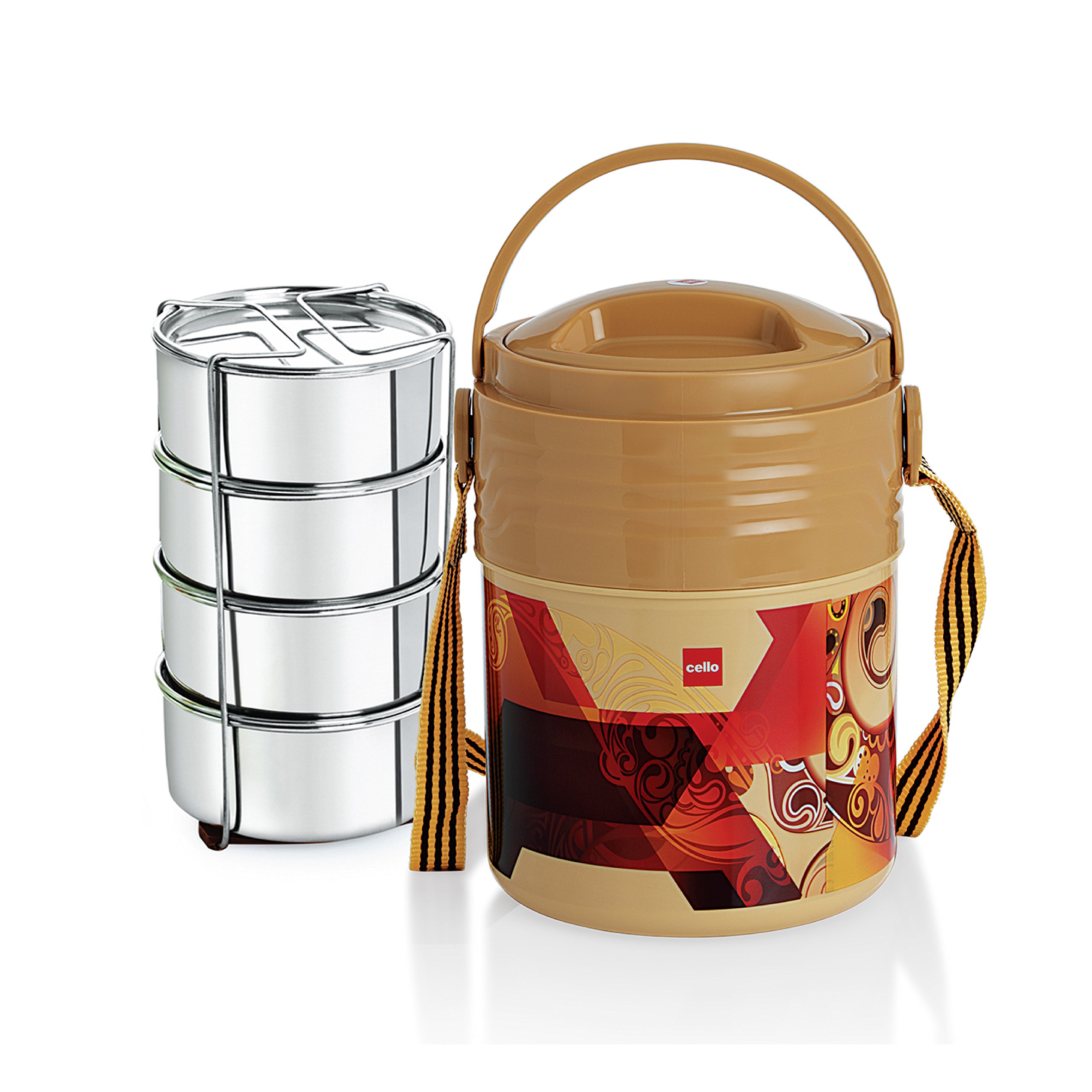 Buy Cello Meal Kit Stainless Steel Lunch Box Set, 355ml, Set of 4 ...