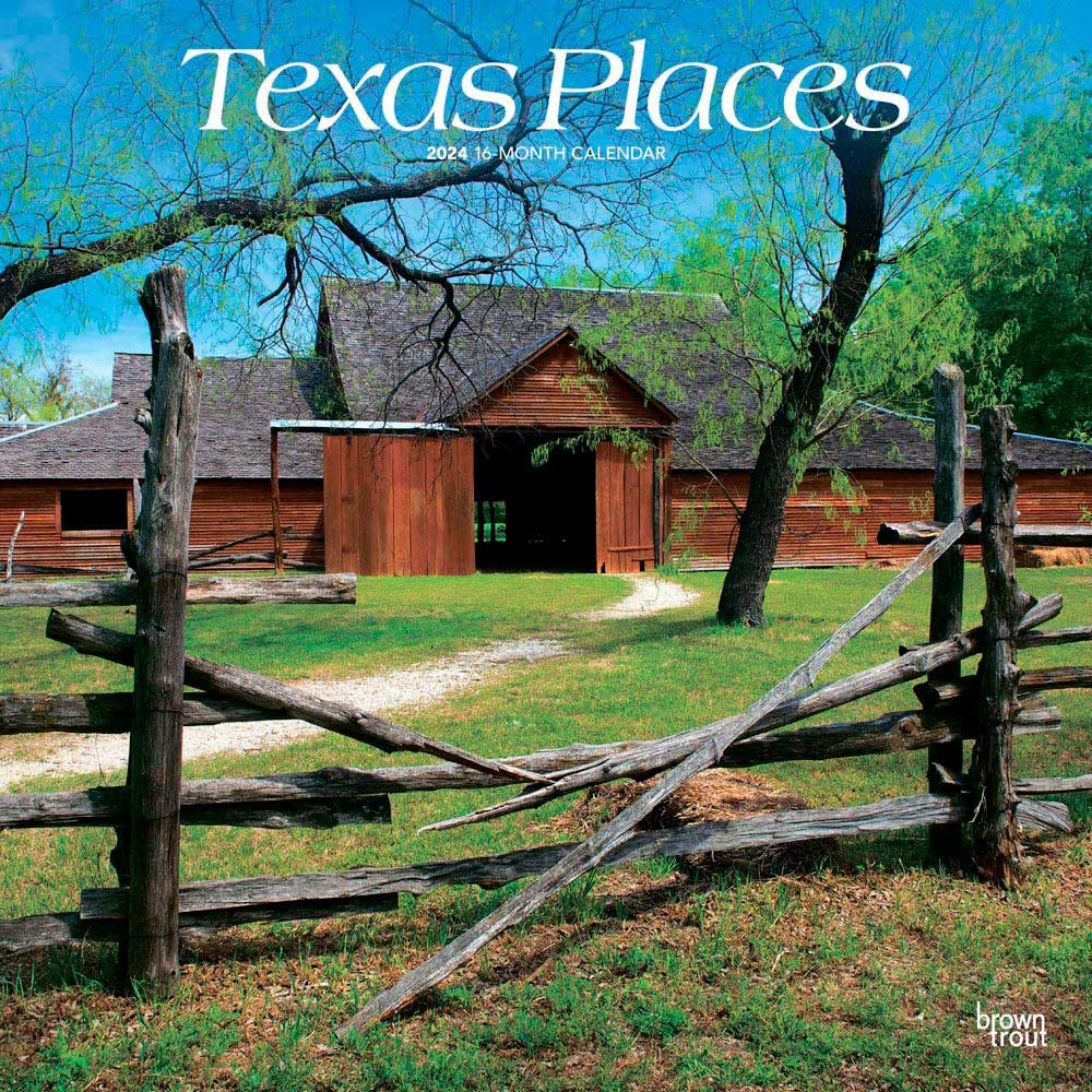 Texas Places | 2024 12 x 24 Inch Monthly Square Wall Calendar ...