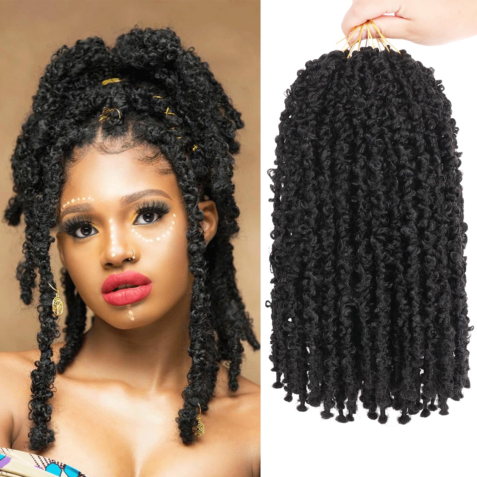 Snapklik.com : Leeven 12 Inch Pre-twisted Butterfly Locs Crochet Hair ...
