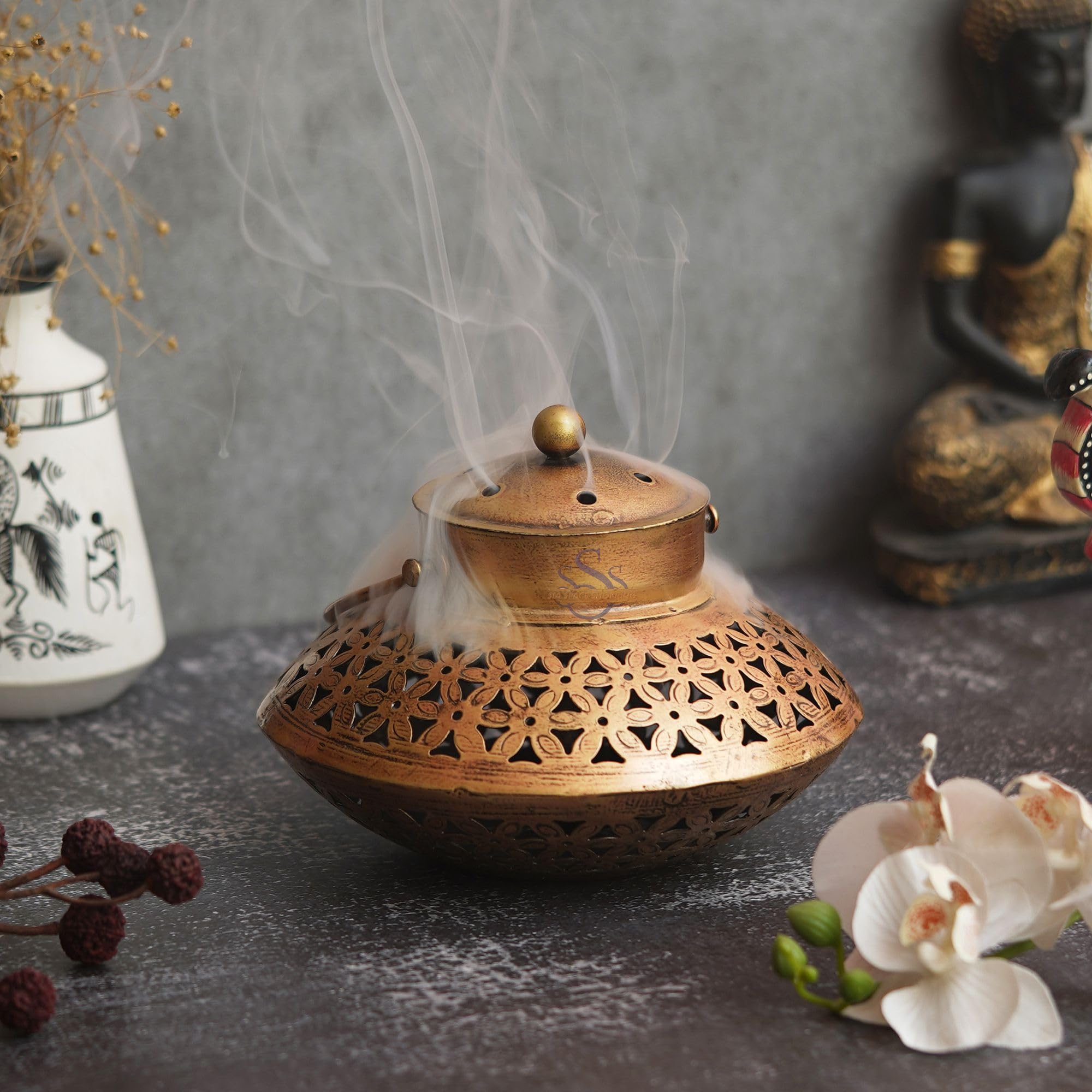 Buy Sia Space Shopping Antique Tea Light Candle Holder | Iron Degchi ...