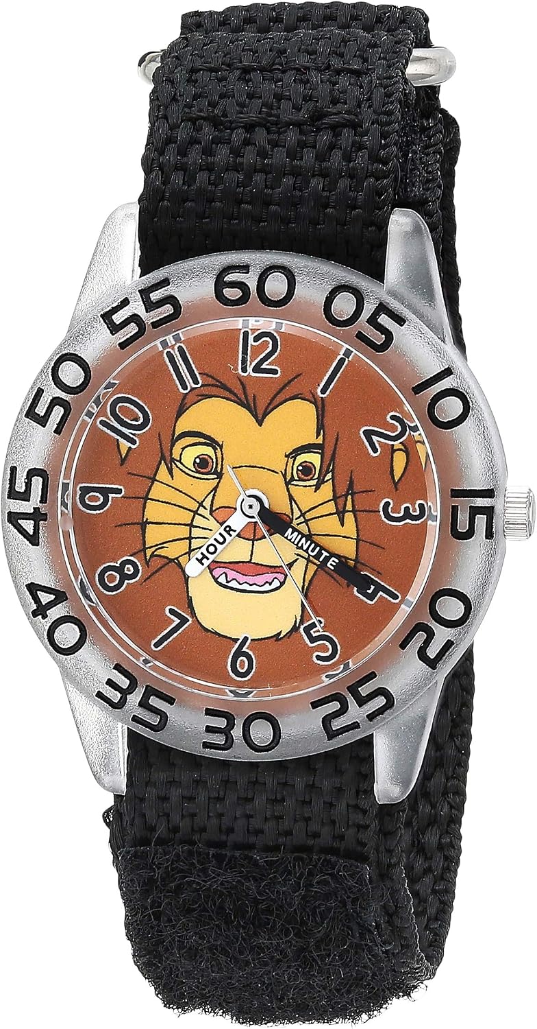 Amazon.com: Disney Kids' Plastic Time Teacher Analog Quartz Nylon Strap ...