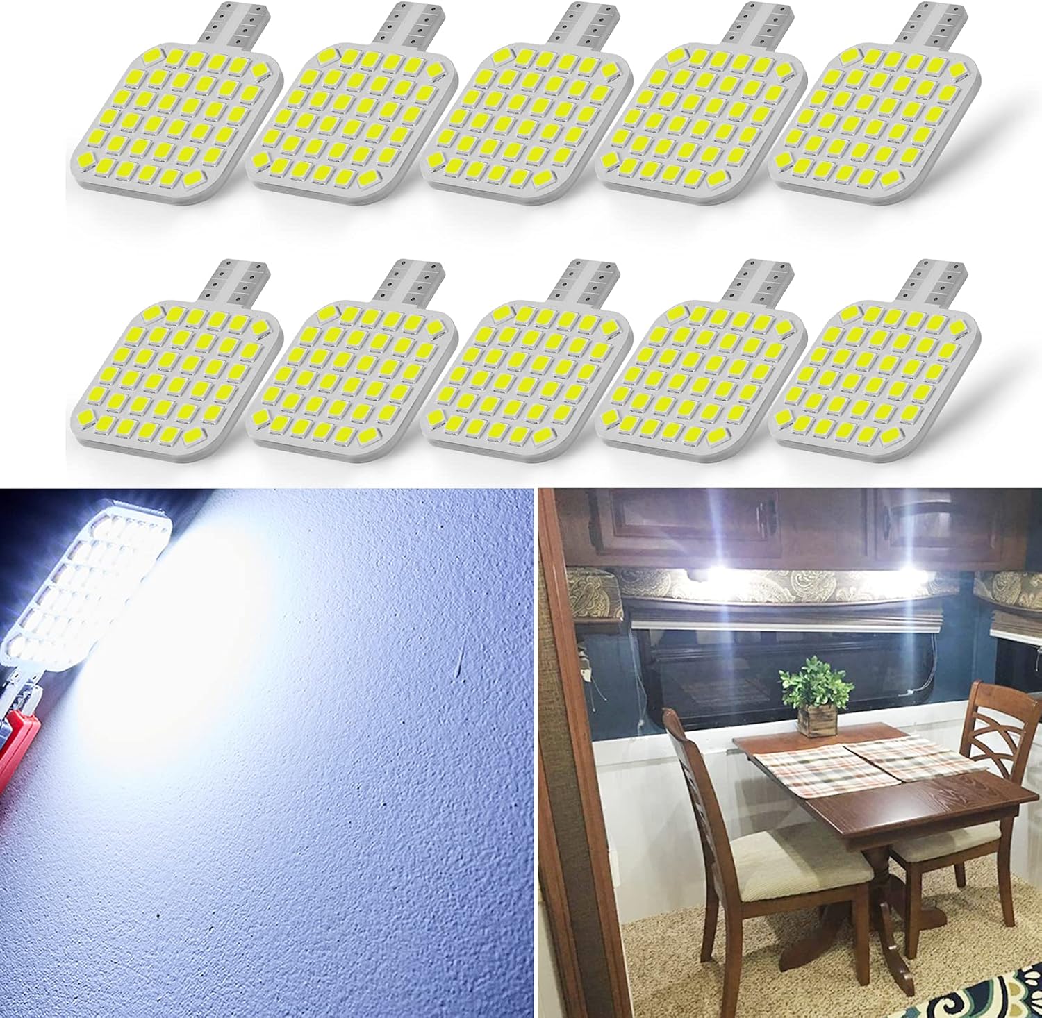 Amazon.com: BRISHINE 10PCS 921 Interior LED Light Bulbs for RV, Super ...