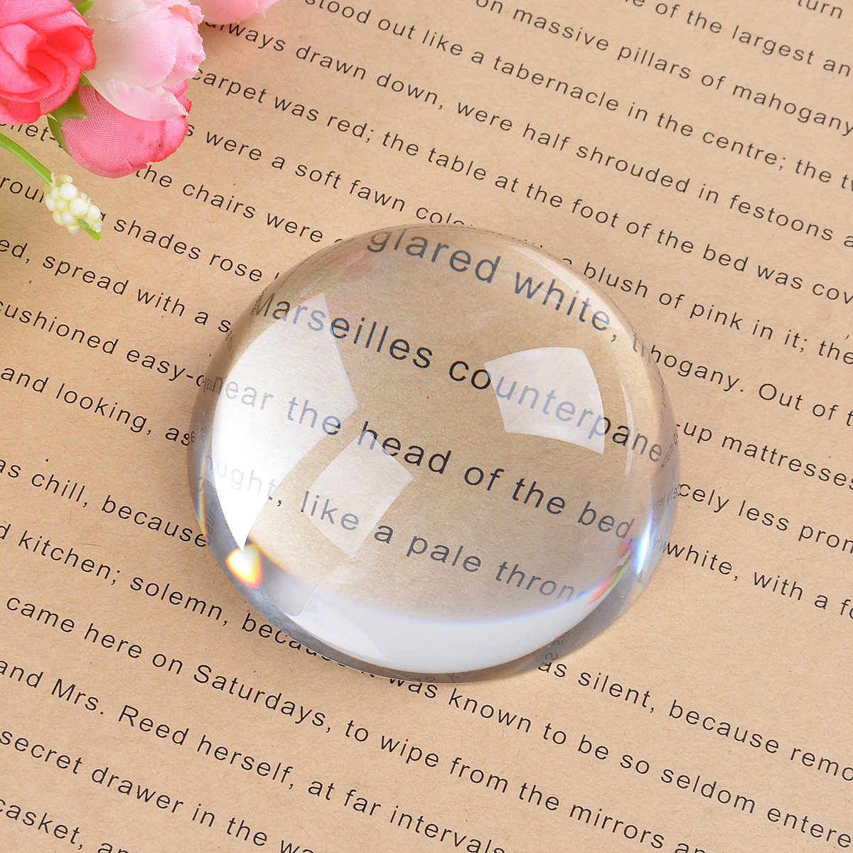 Ls Crystal Dome Paperweight Reading Magnifying Glass - 2.4 Inch ...