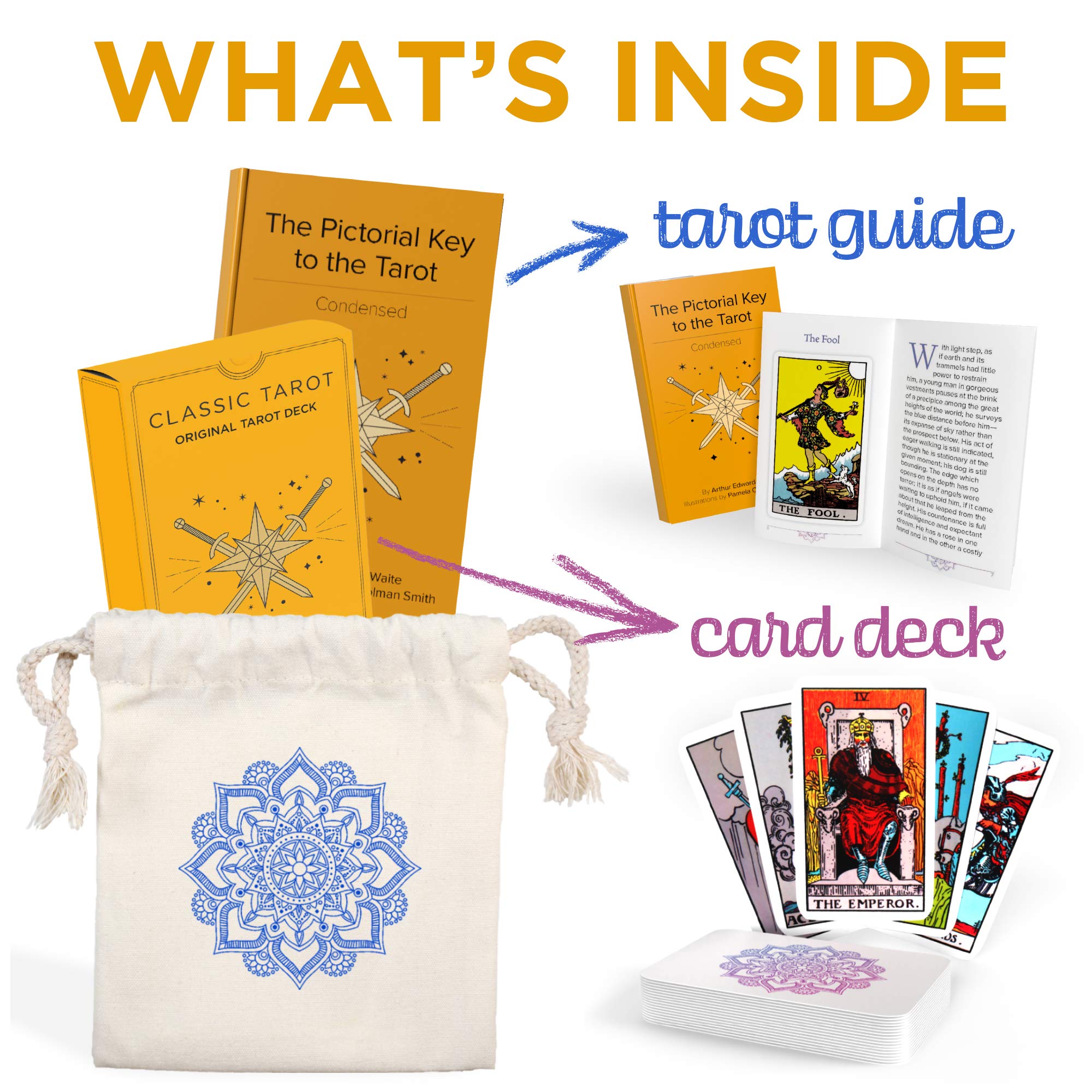 Tarot Cards Sagesight Classic Tarot Deck - Original Pamela Colman Smith ...