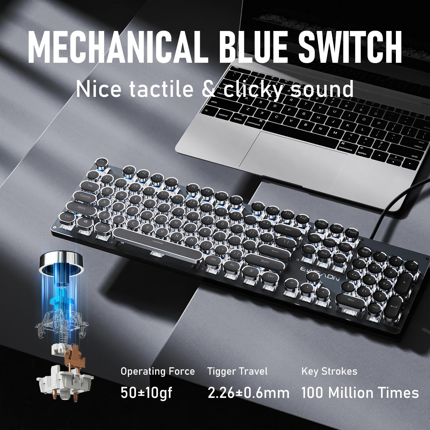 Snapklik.com : SEUNKWANG EWEADN TK100 Typewriter Keyboard Wired ...