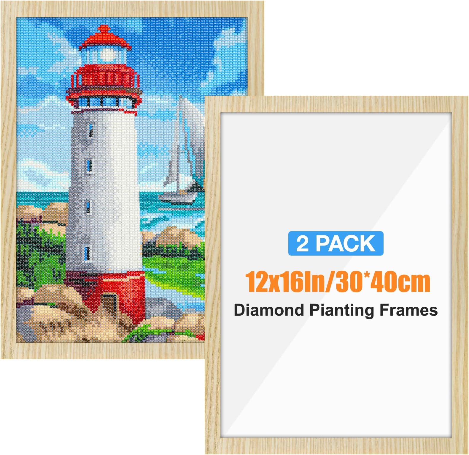 RICUVED 2Pack Eiche Maserung Diamond Painting Rahmen, Diamond Painting ...