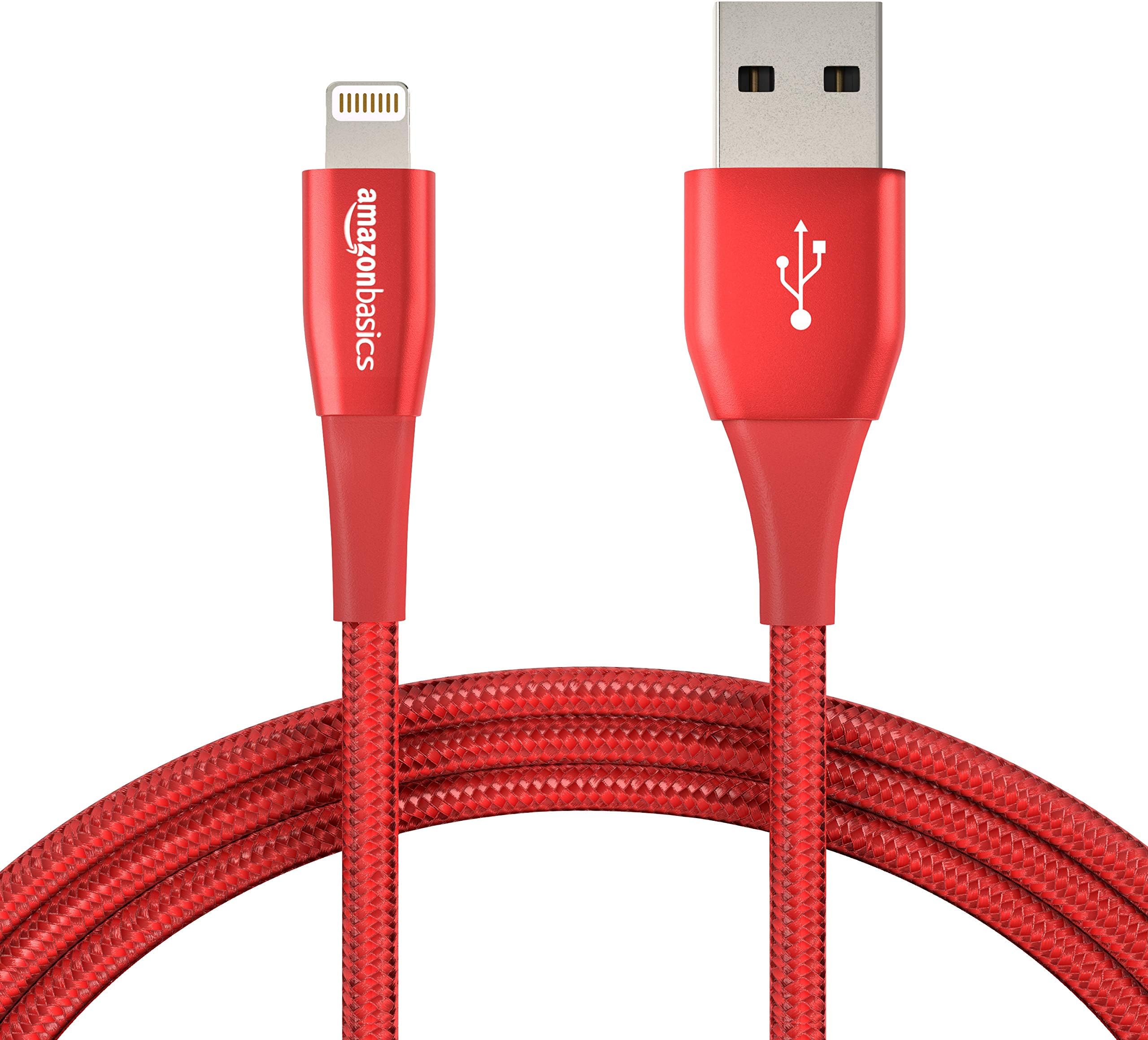 Amazon.com: Amazon Basics Double Nylon Braided USB A Cable with ...
