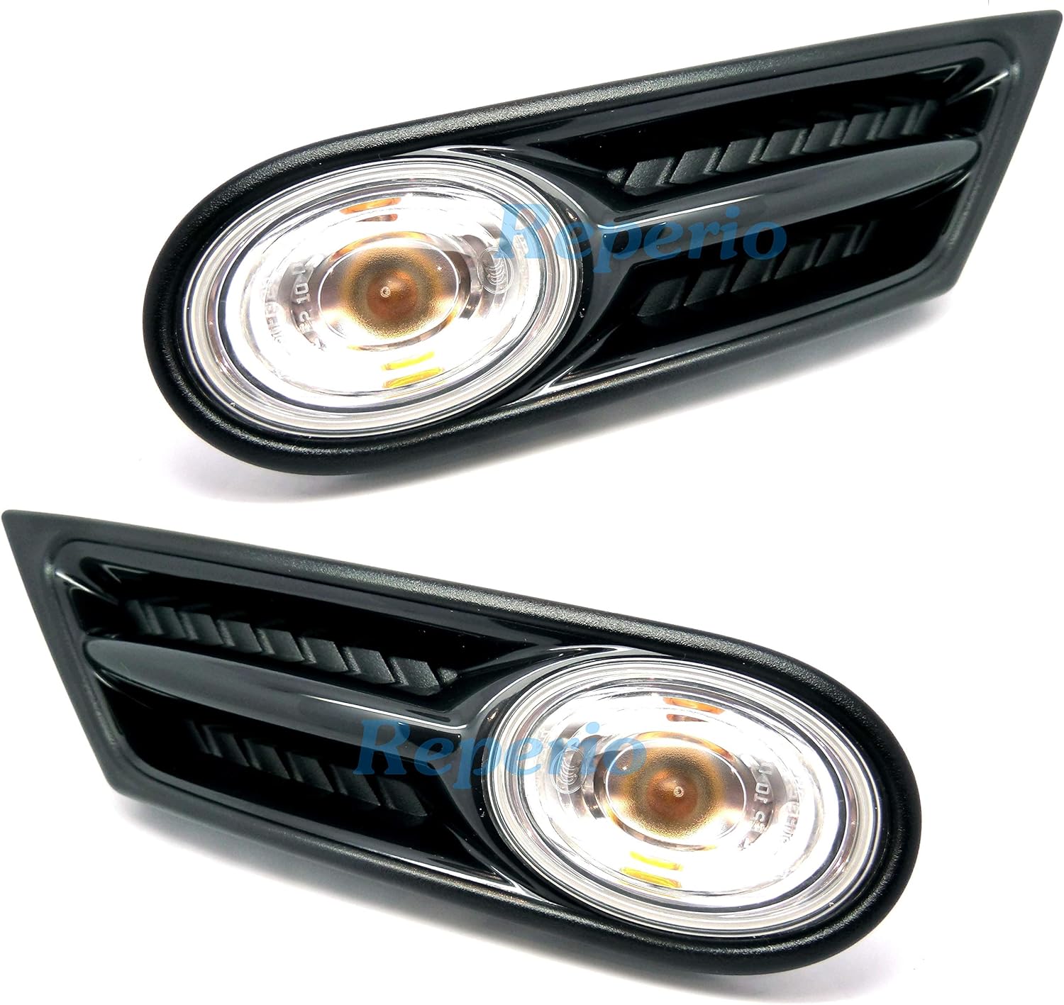Side Indicator Repeater Scuttle Trims with Clear Lens - Includes Bulbs ...