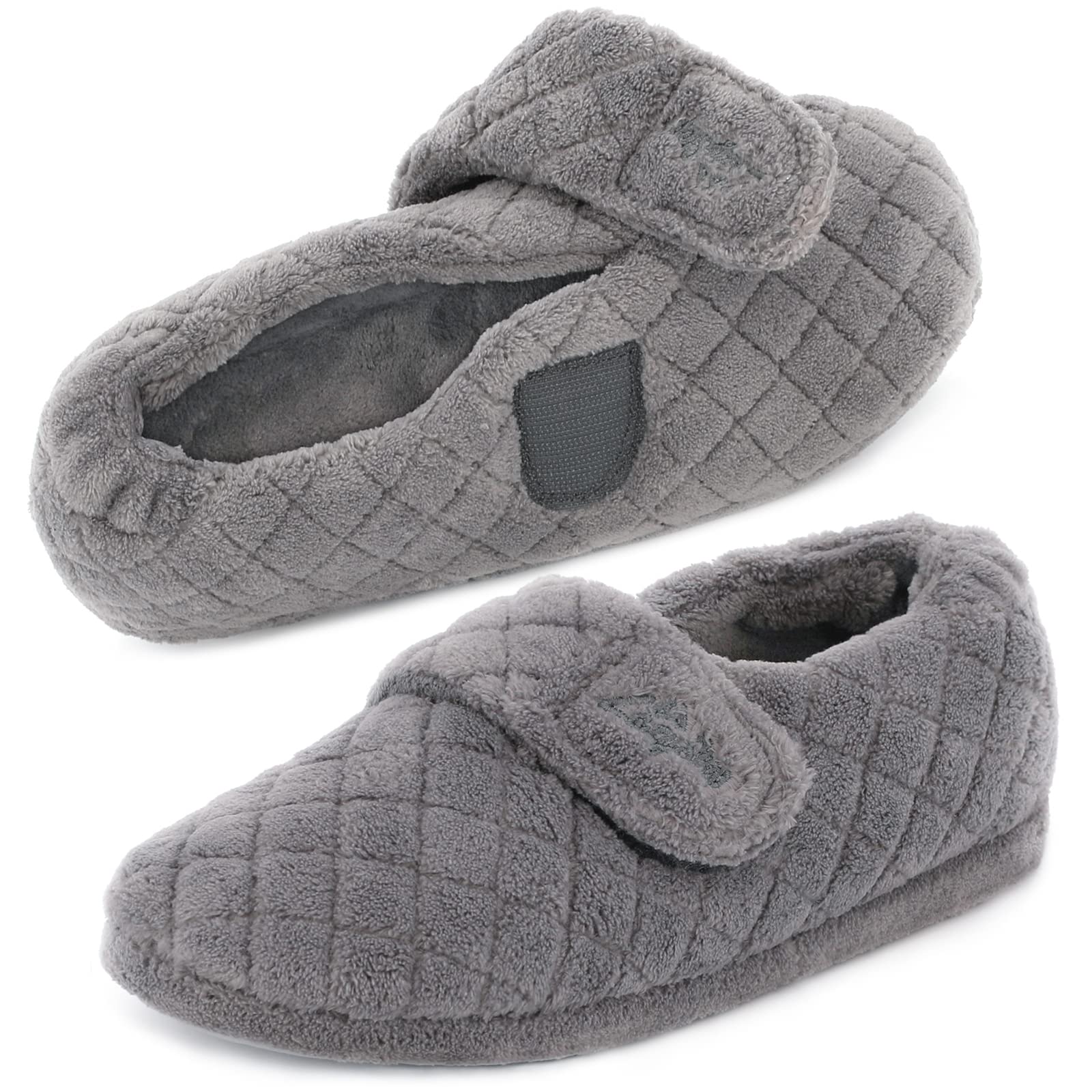 LazyStep Women's Adjustable Closed Back Indoor Slipper with Cozy Memory ...